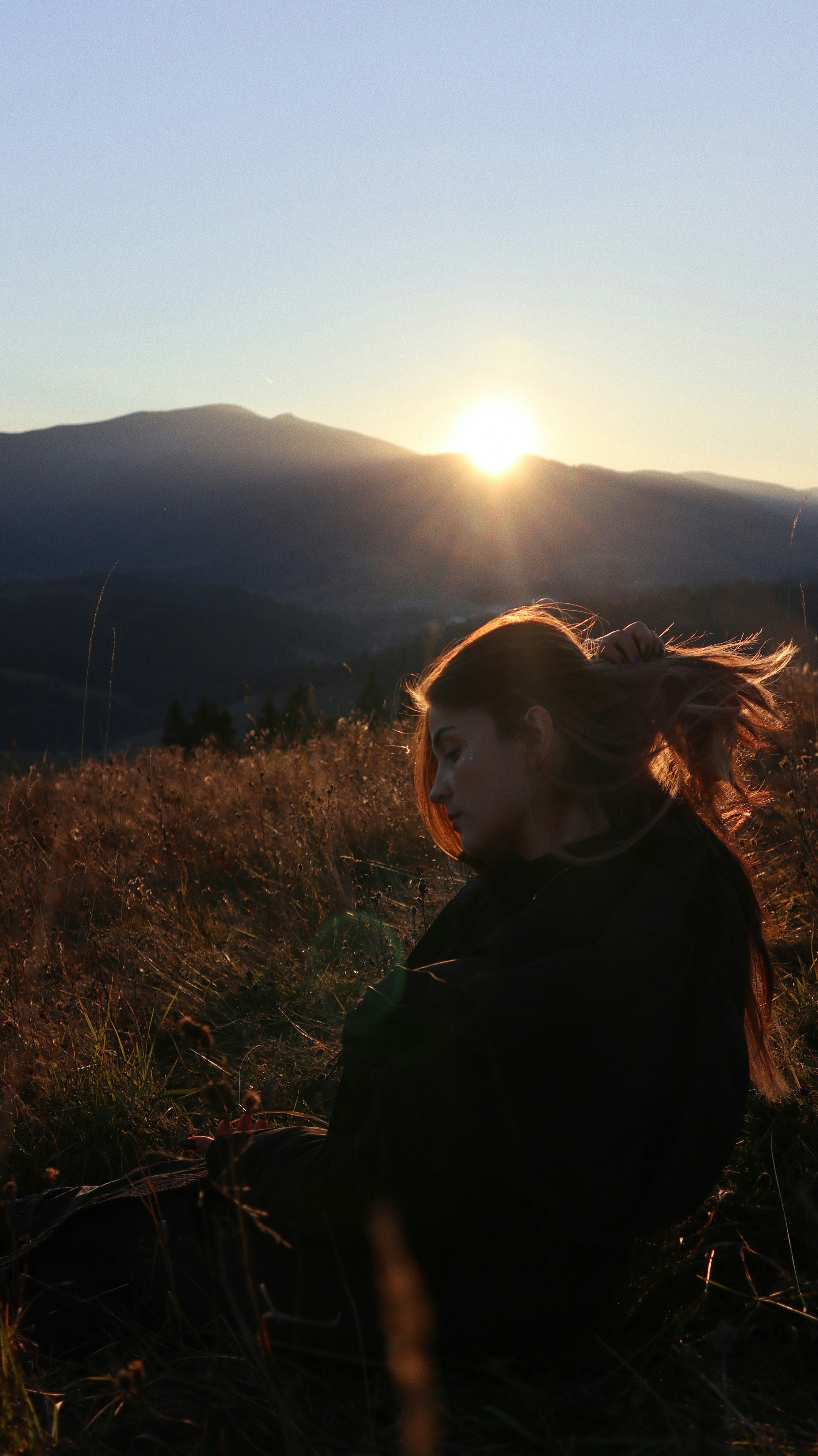 Backlit Reverie in the Meadow at Sunset