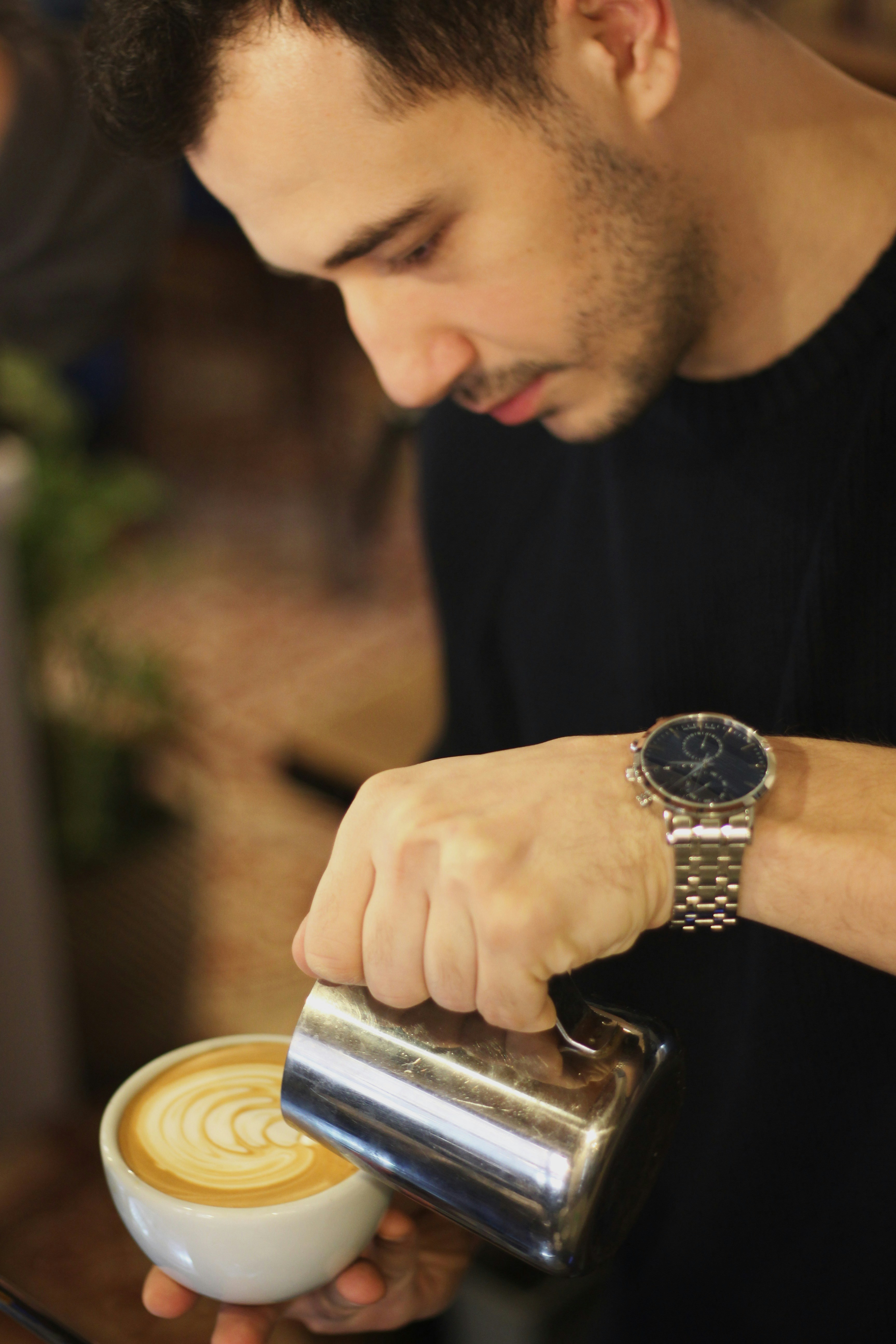 Quiet Focus: Latte Art in Motion