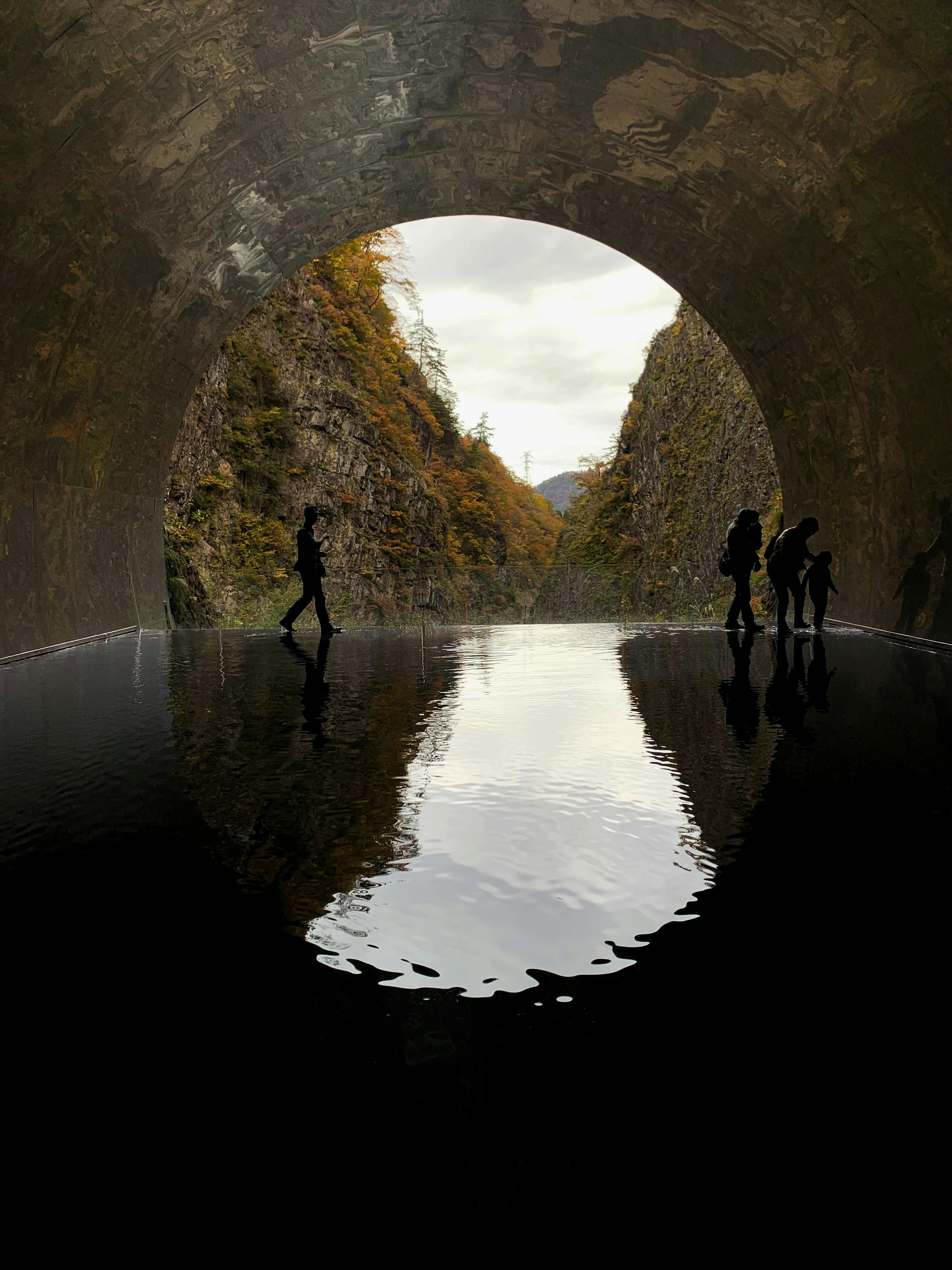 Silhouettes at the Tunnel's Edge