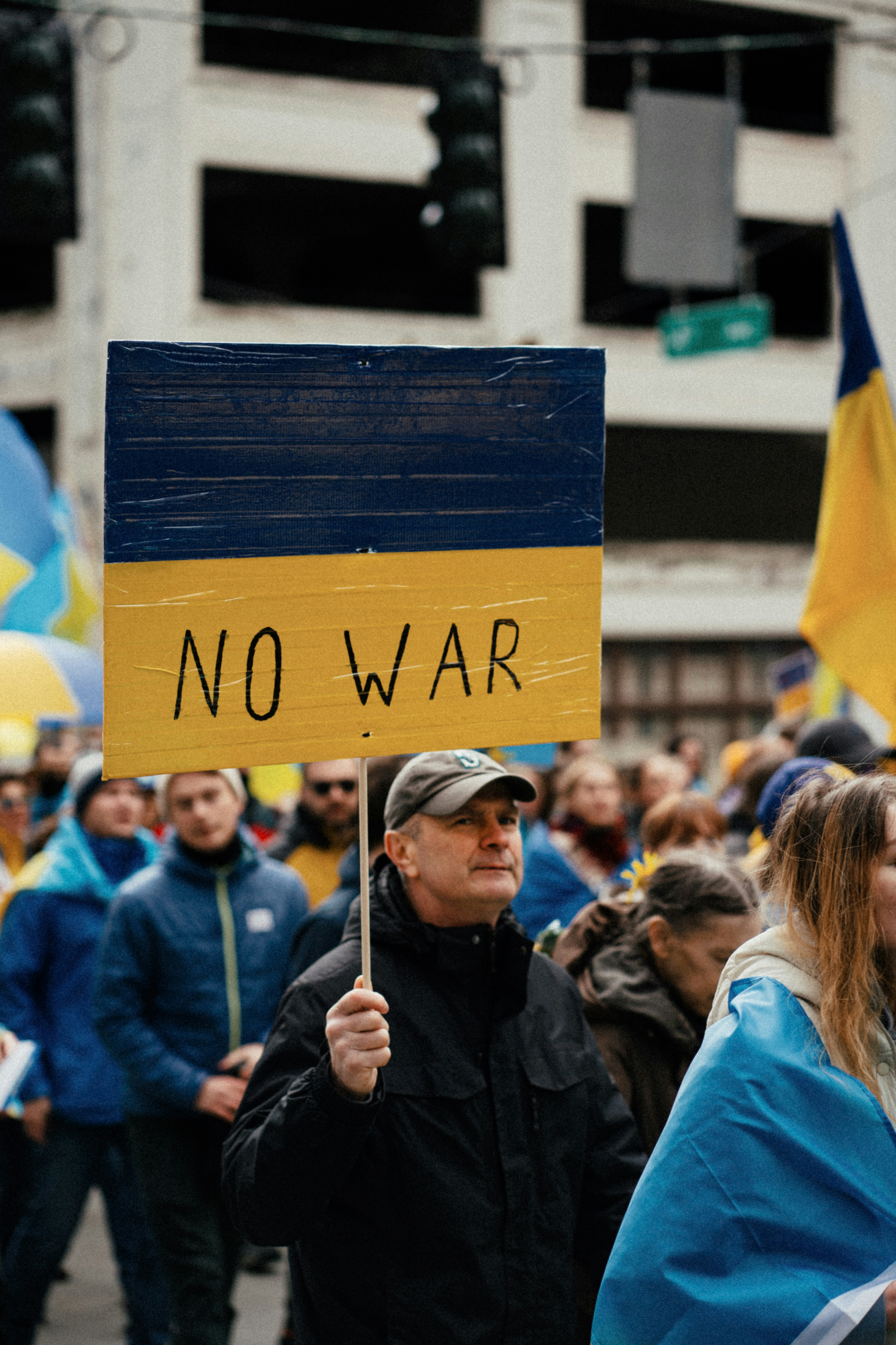 Anti-war protest in Seattle to support Ukraine