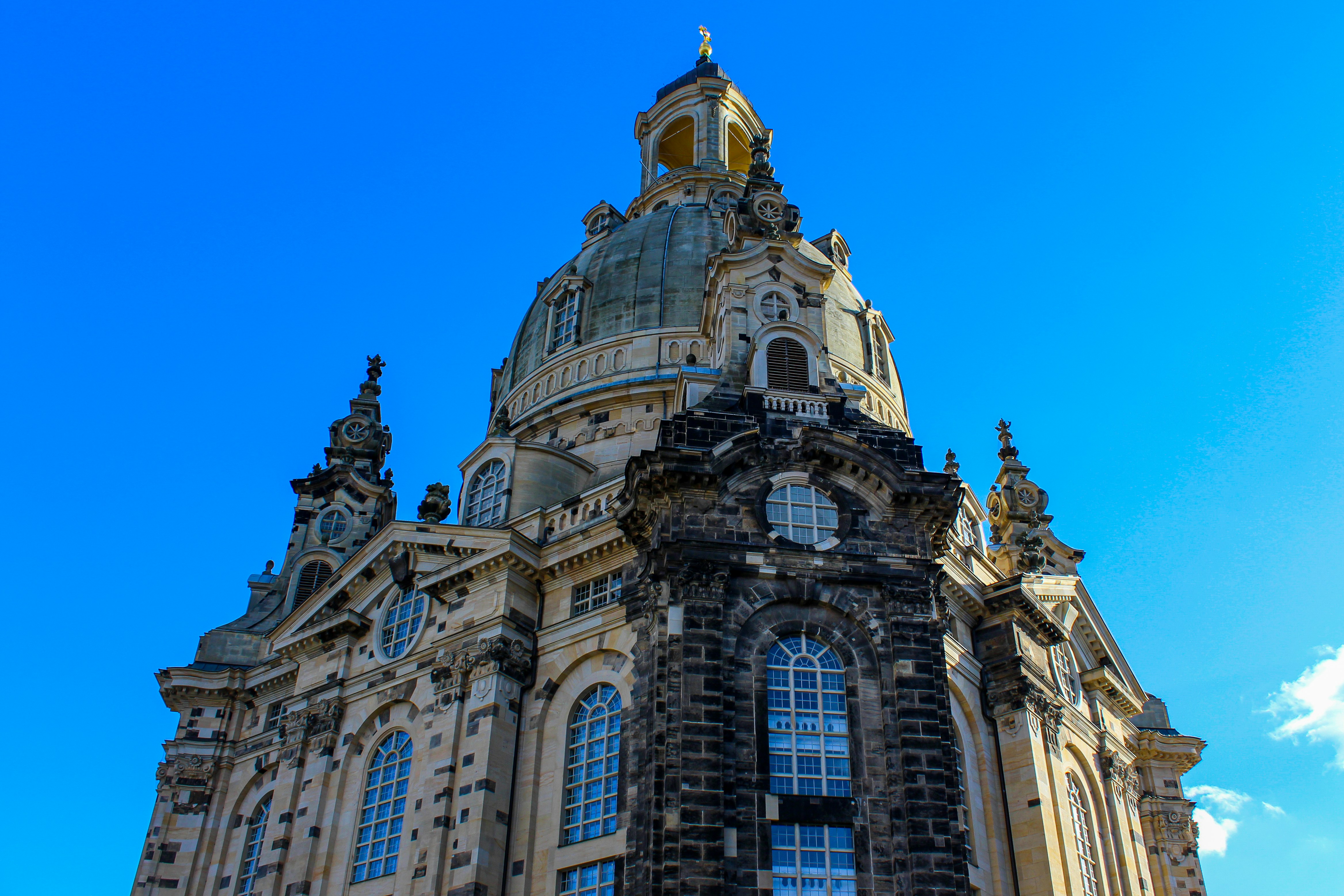 Crowning the Facade: A Baroque Dome Reaches Toward the Sky