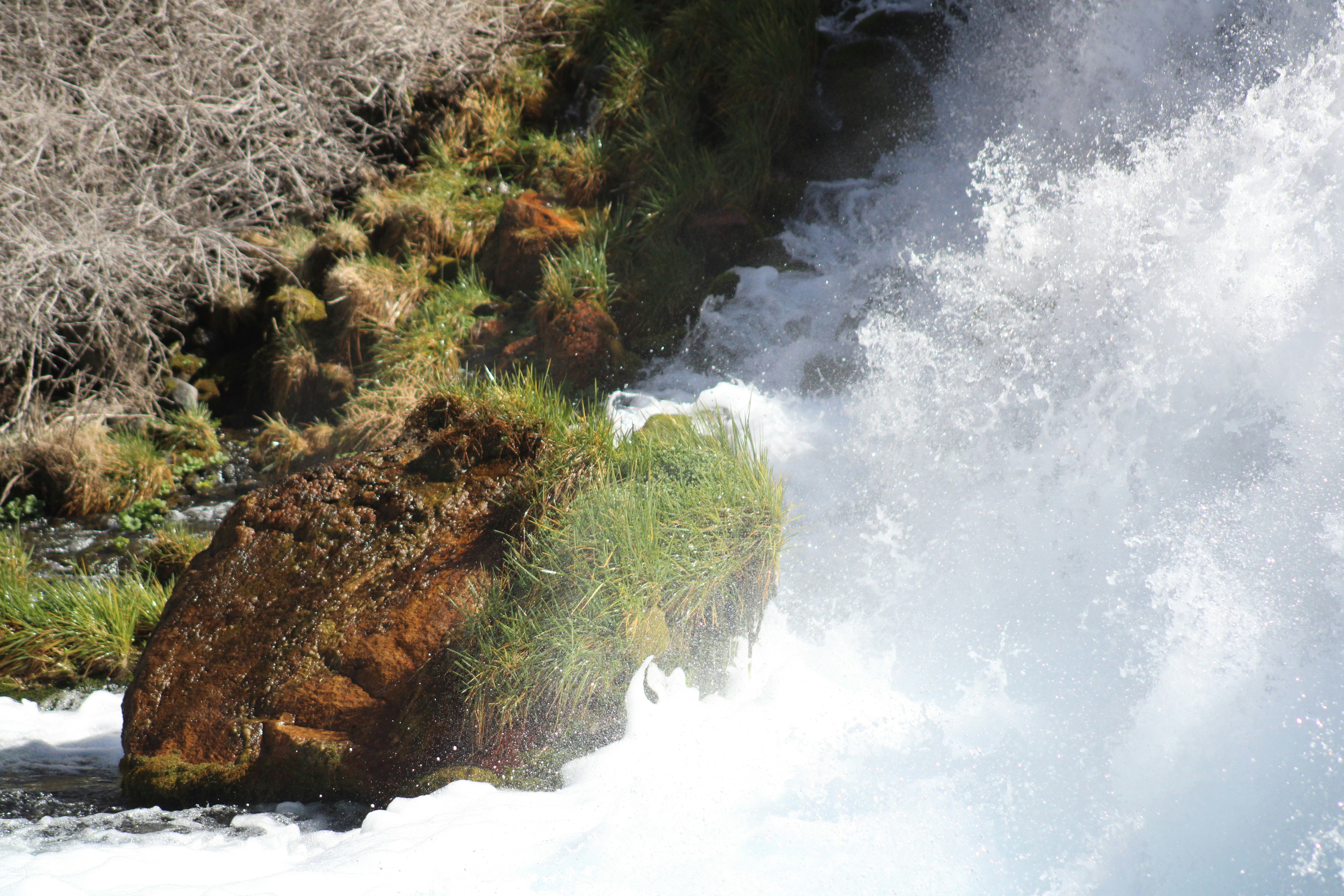 A man riding a snowboard on top of a wave photo – Free Water Image on ...