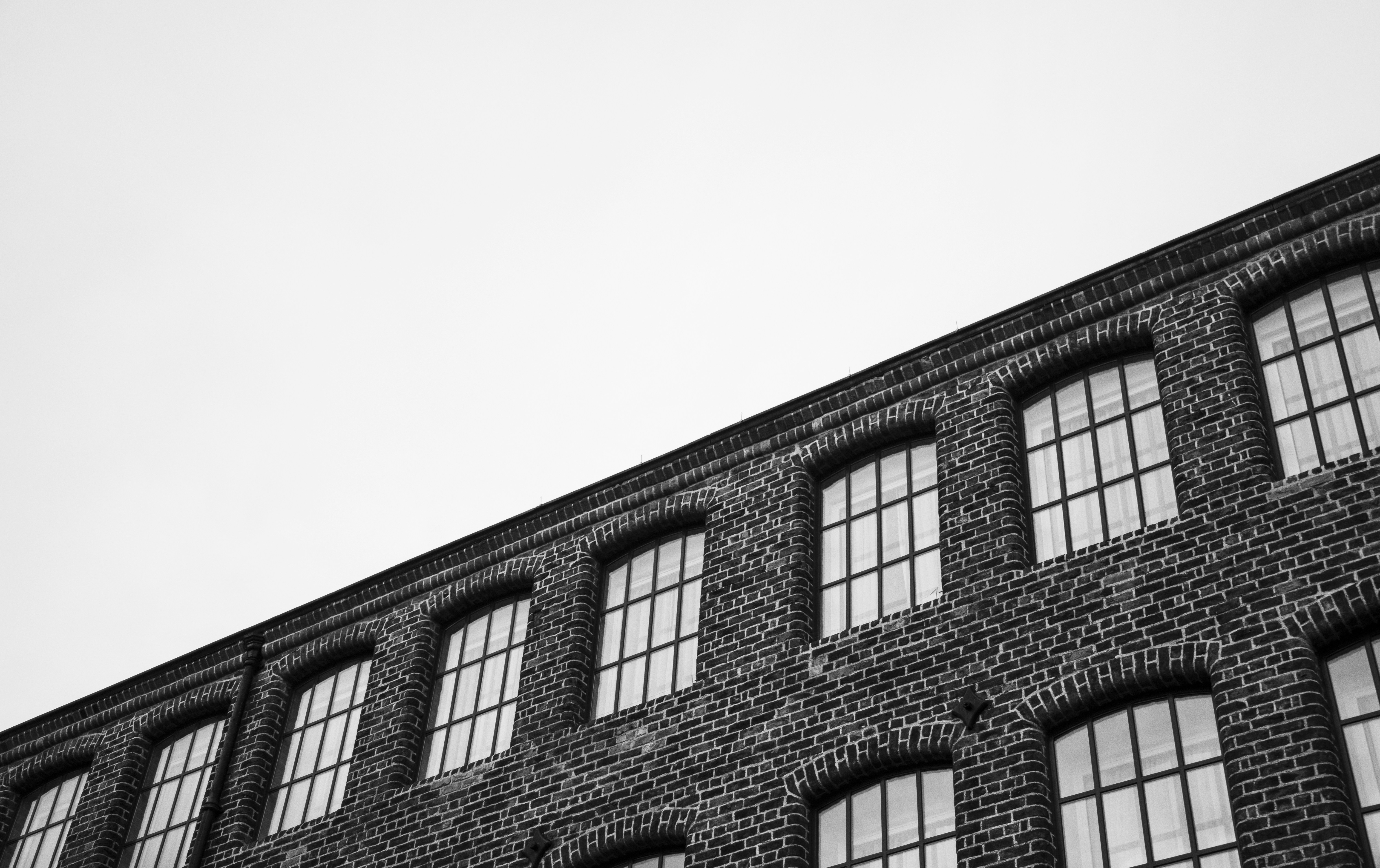 A black and white photo of a brick building photo – Free Liverpool ...
