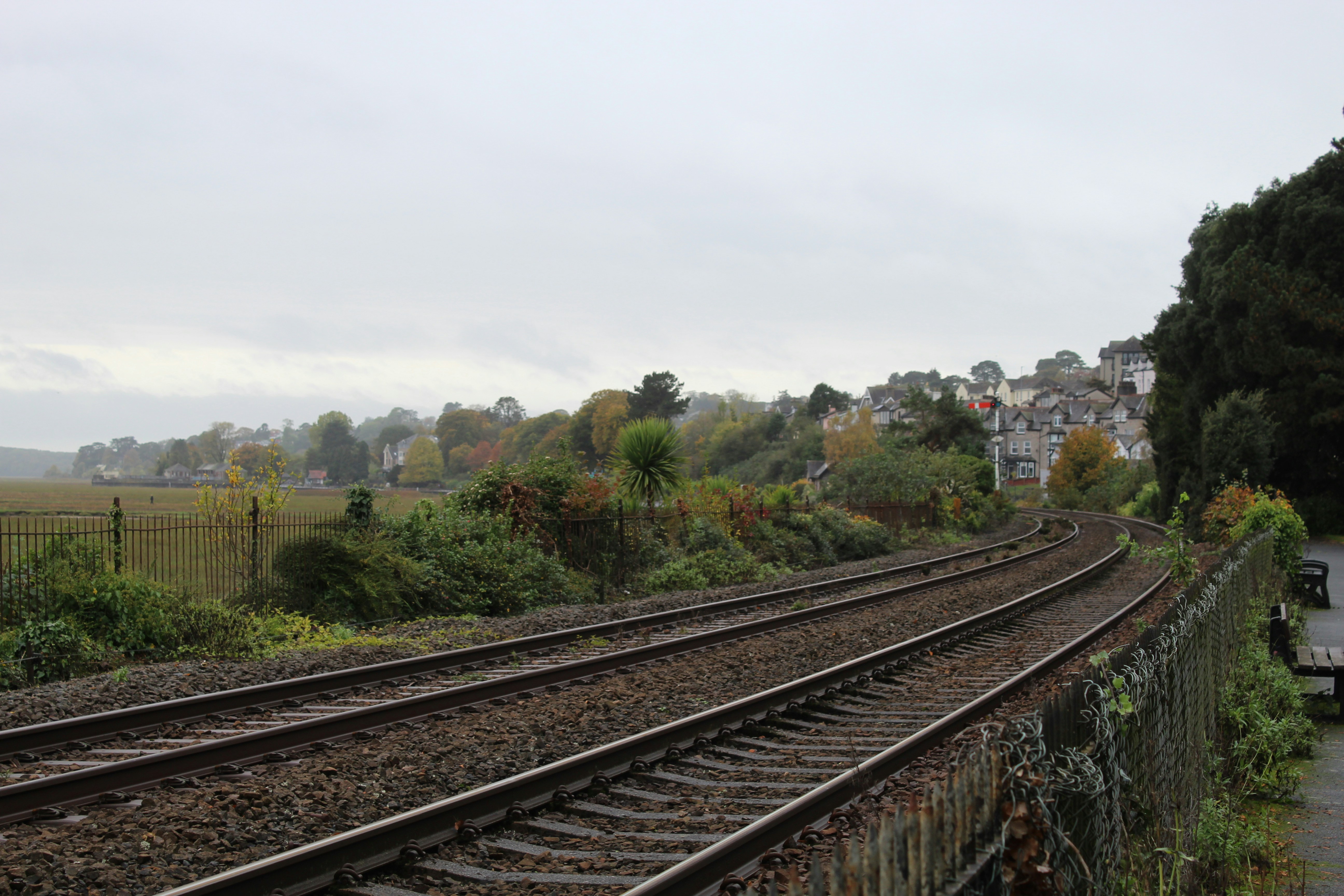 A train track running through a rural area photo – Free Uk Image on ...
