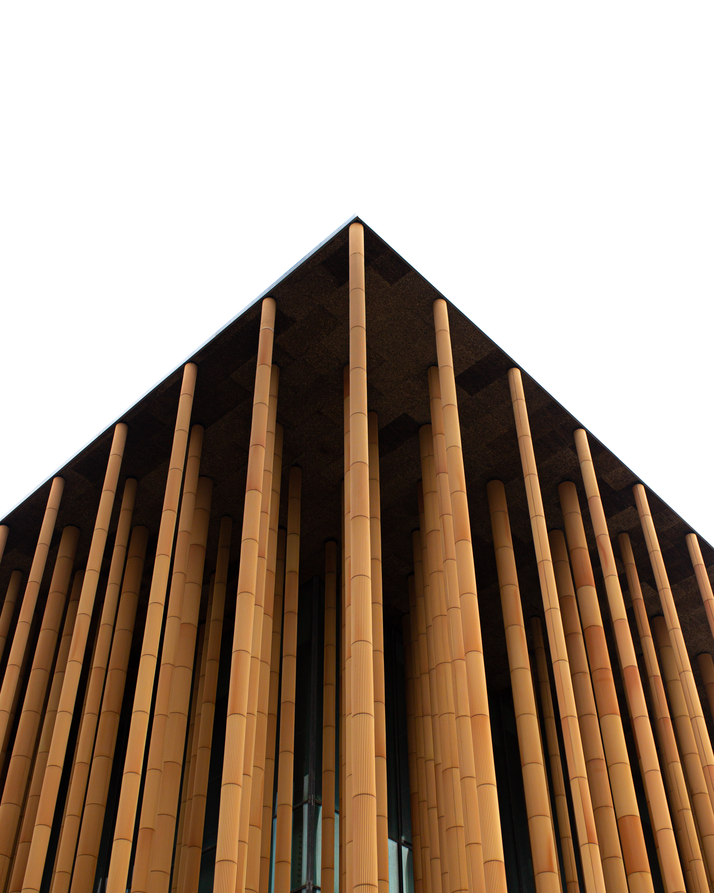 Vertical Harmony: Architectural Elegance in Orange