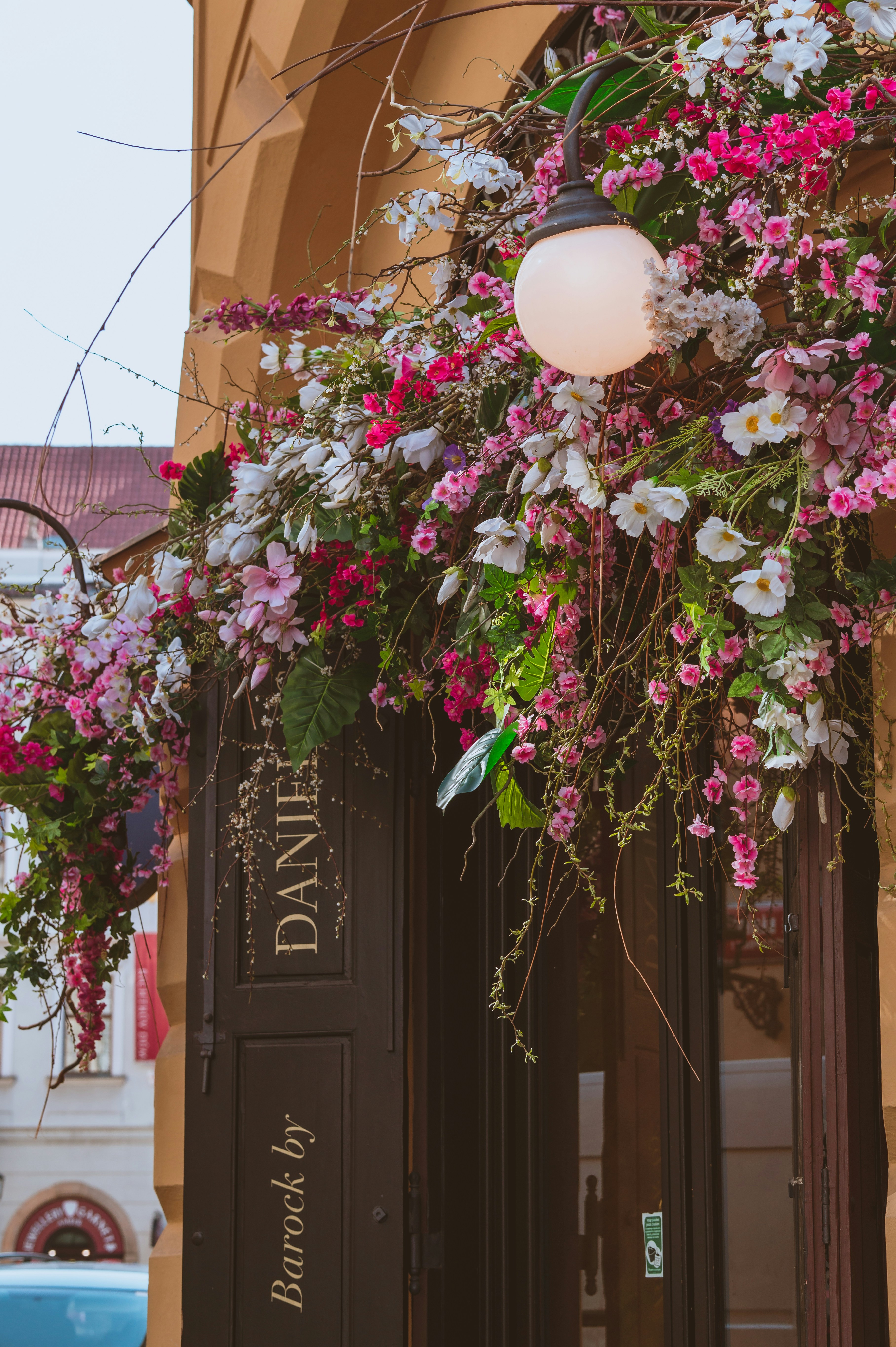 Vestiges of Blooms Above a Slate Doorway