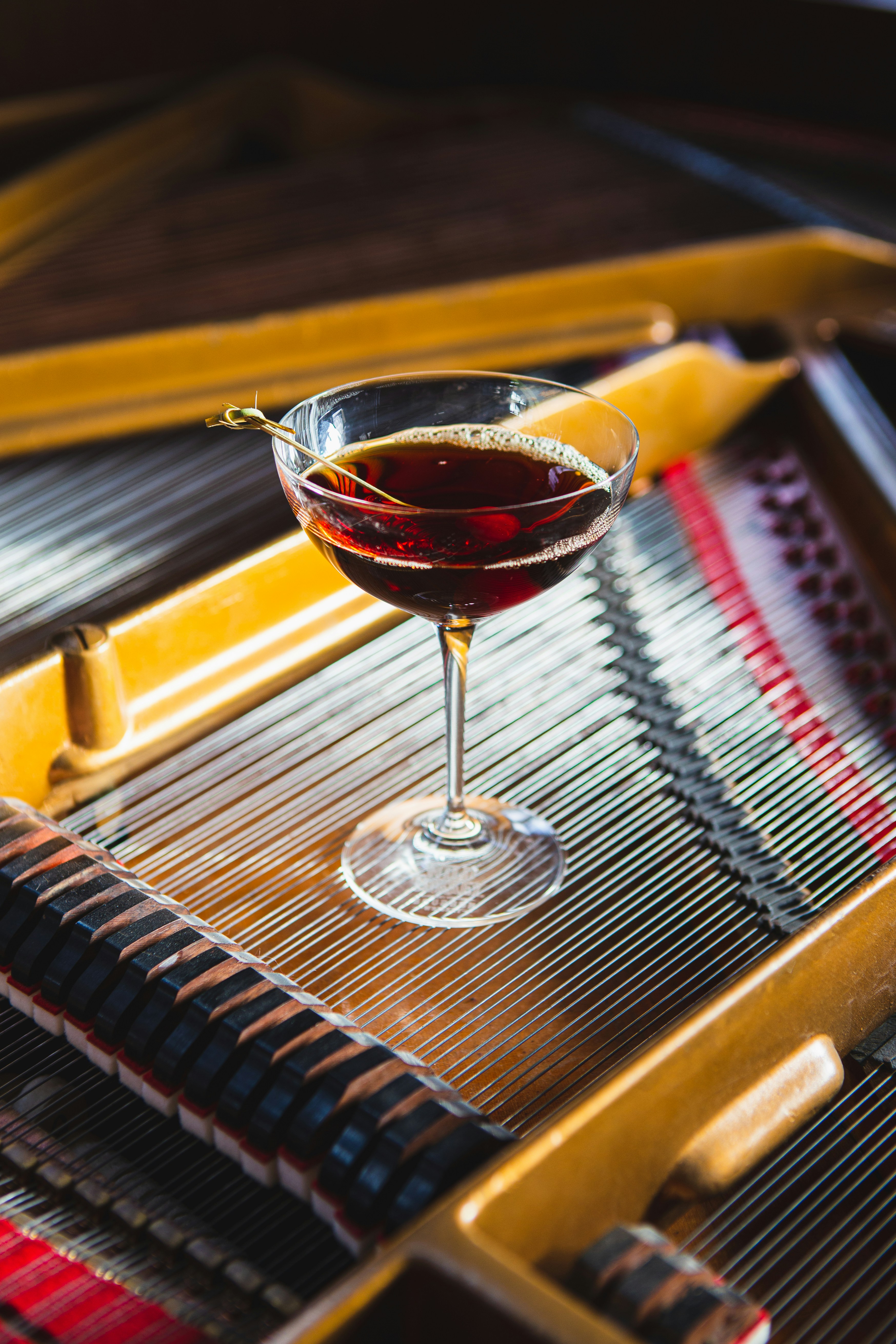 Crimson Serenade on Piano Strings