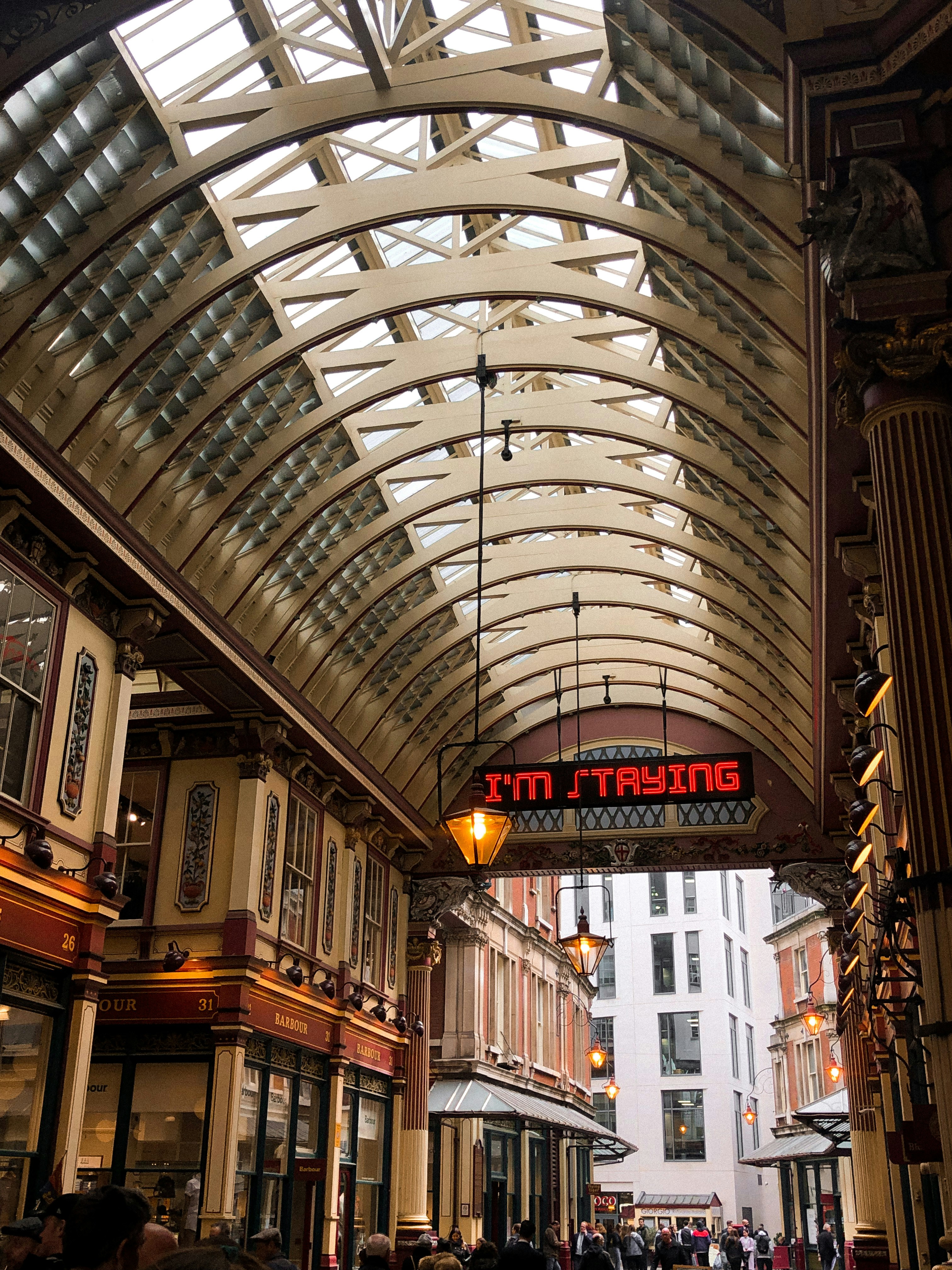 I'm Trying to Catch Neon Light Under the Glass-Arched Market