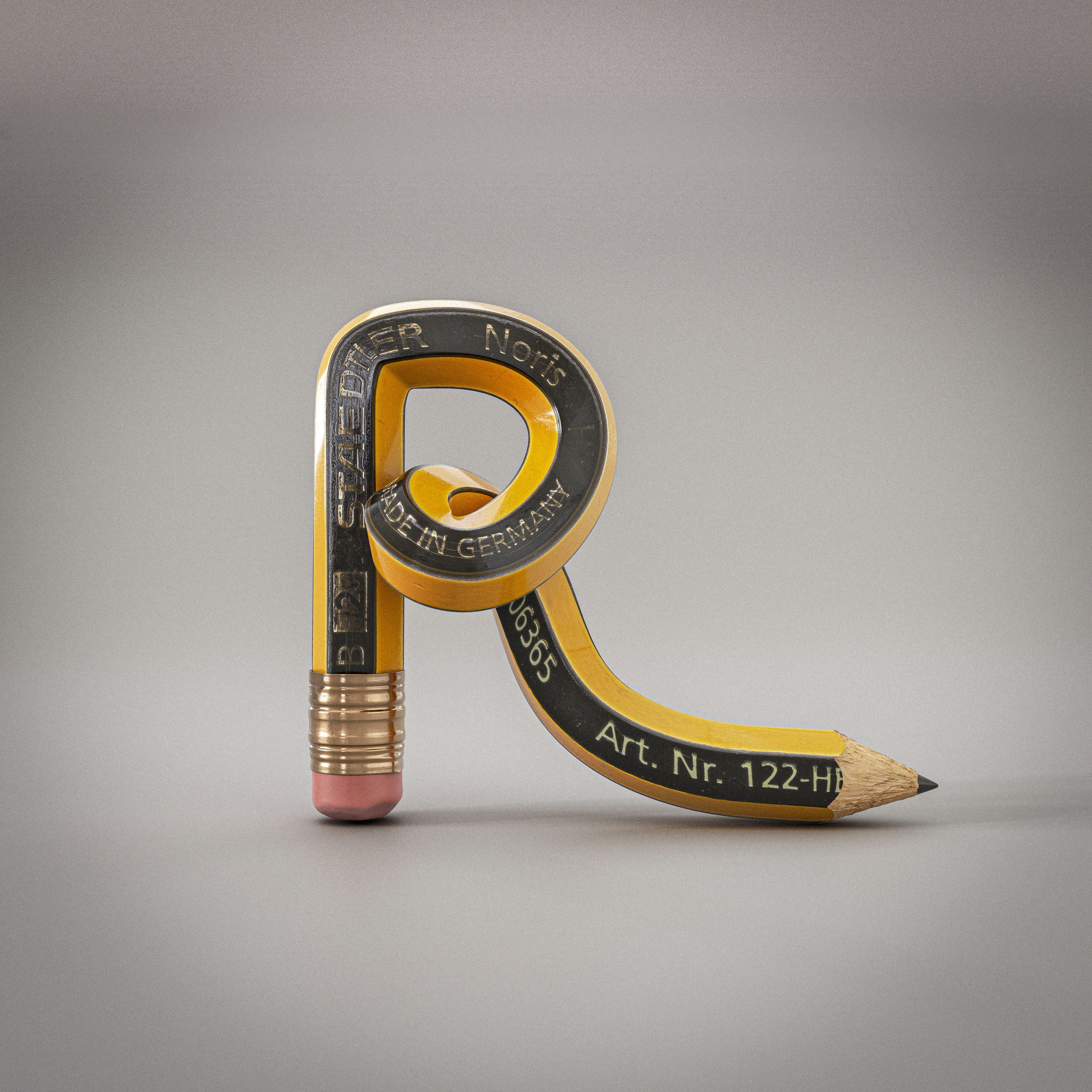 A pencil shaped like a letter and a pencil photo – Free 3d Image on ...