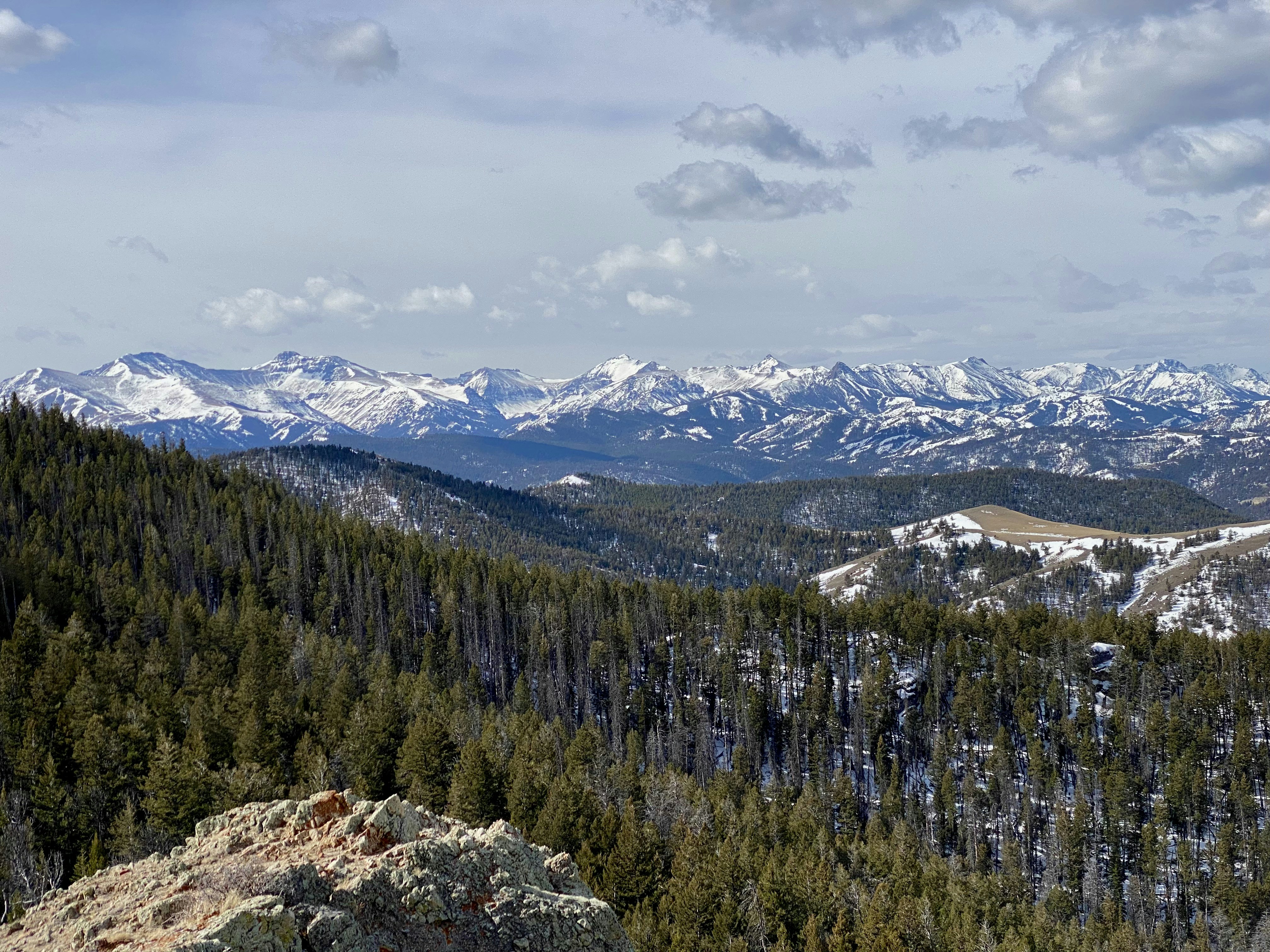 A view of the mountains from a high point of view photo – Free Nature ...