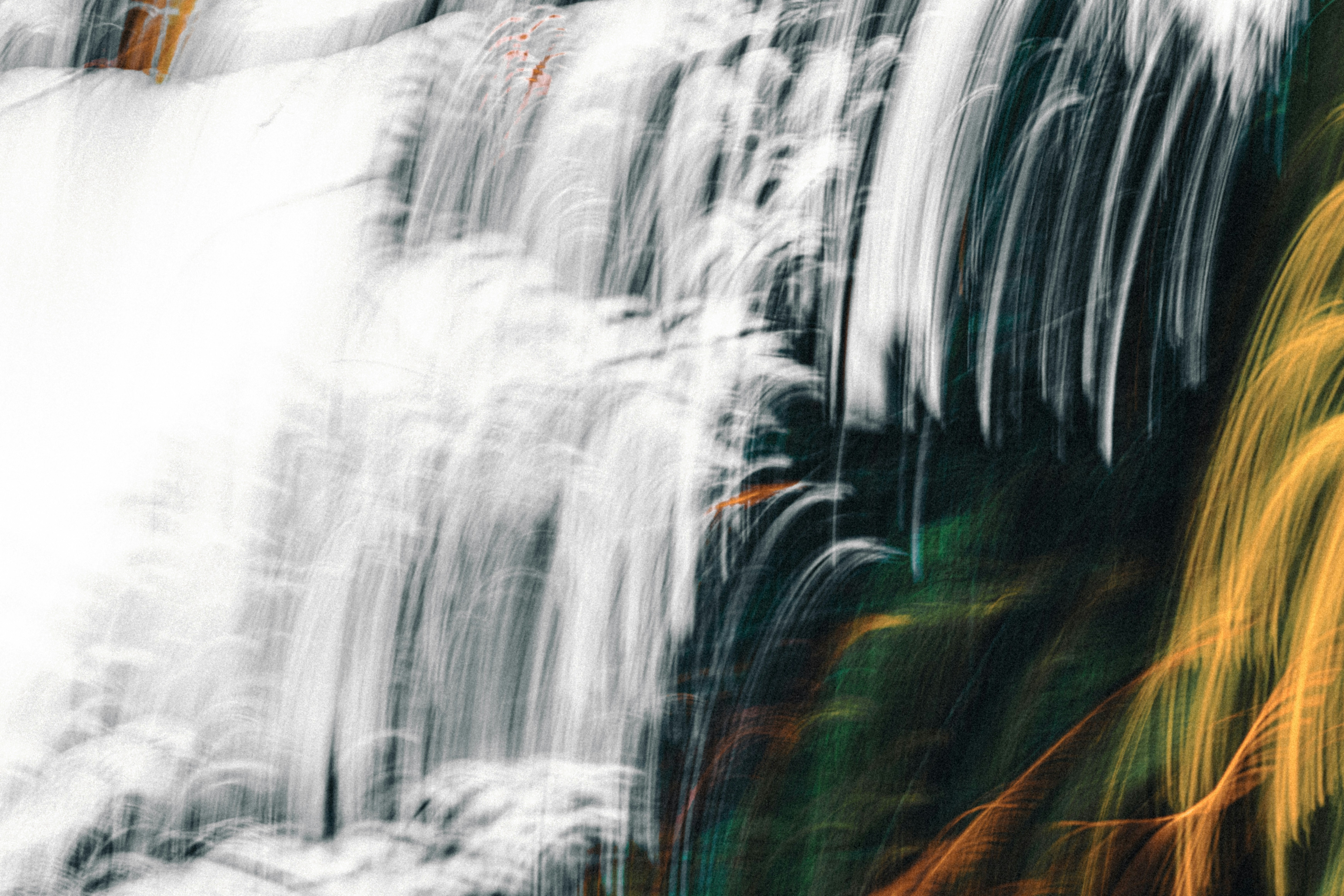A picture of a waterfall that is very blurry photo – Free Nature Image ...