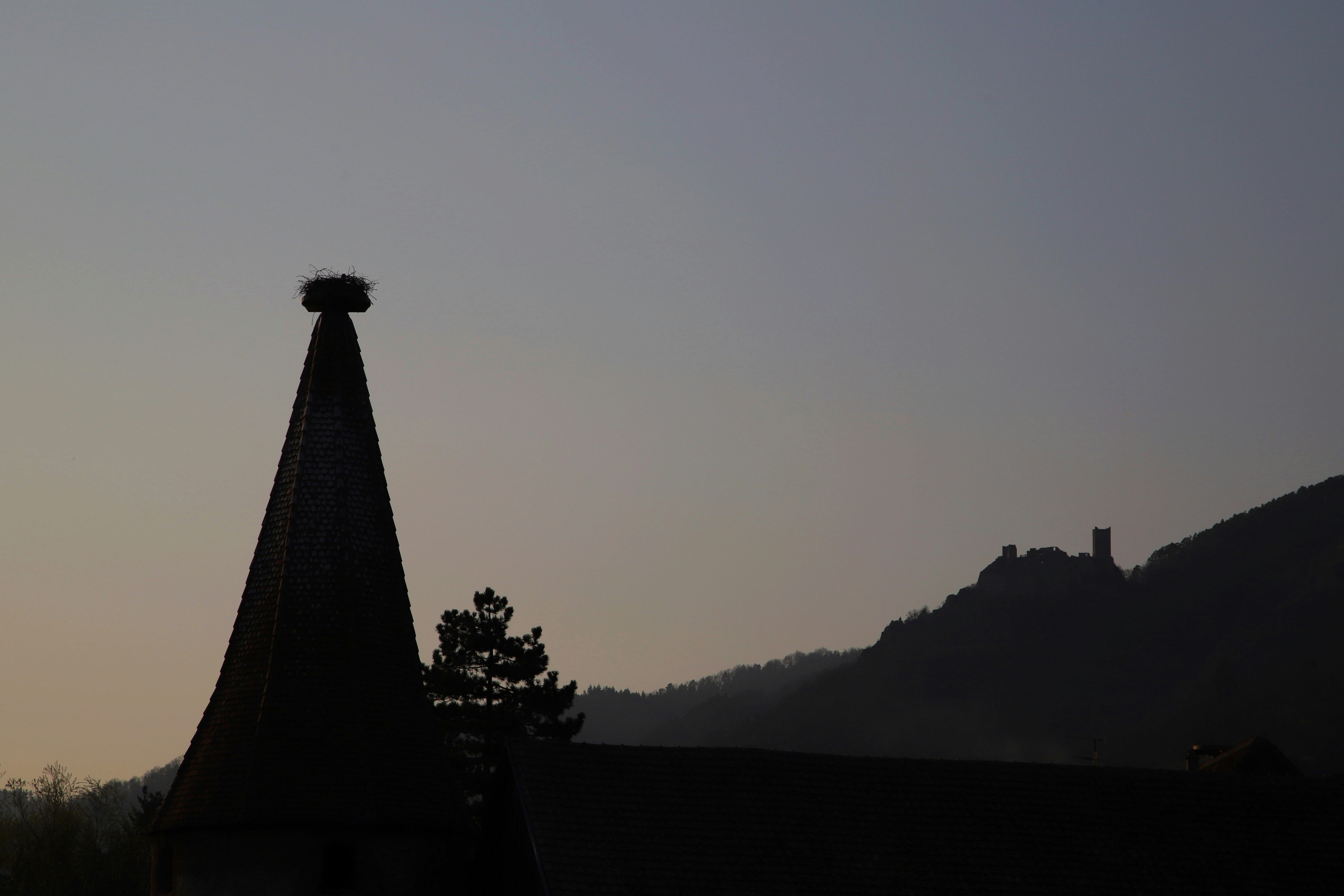 Twilight Turret: A Quiet Silhouette Under the Hill