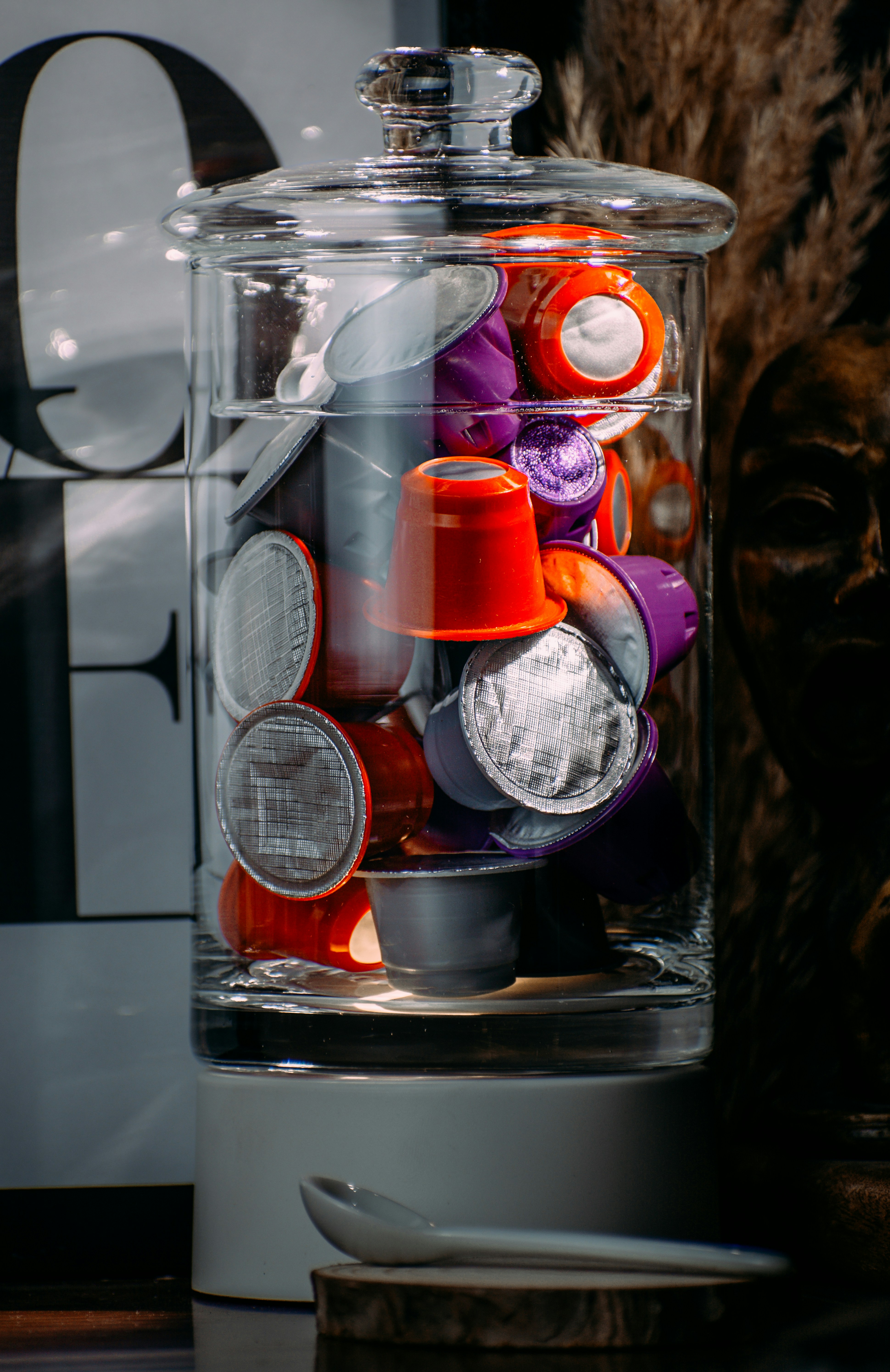A glass blender with a colorful object inside photo – Free Light Image ...