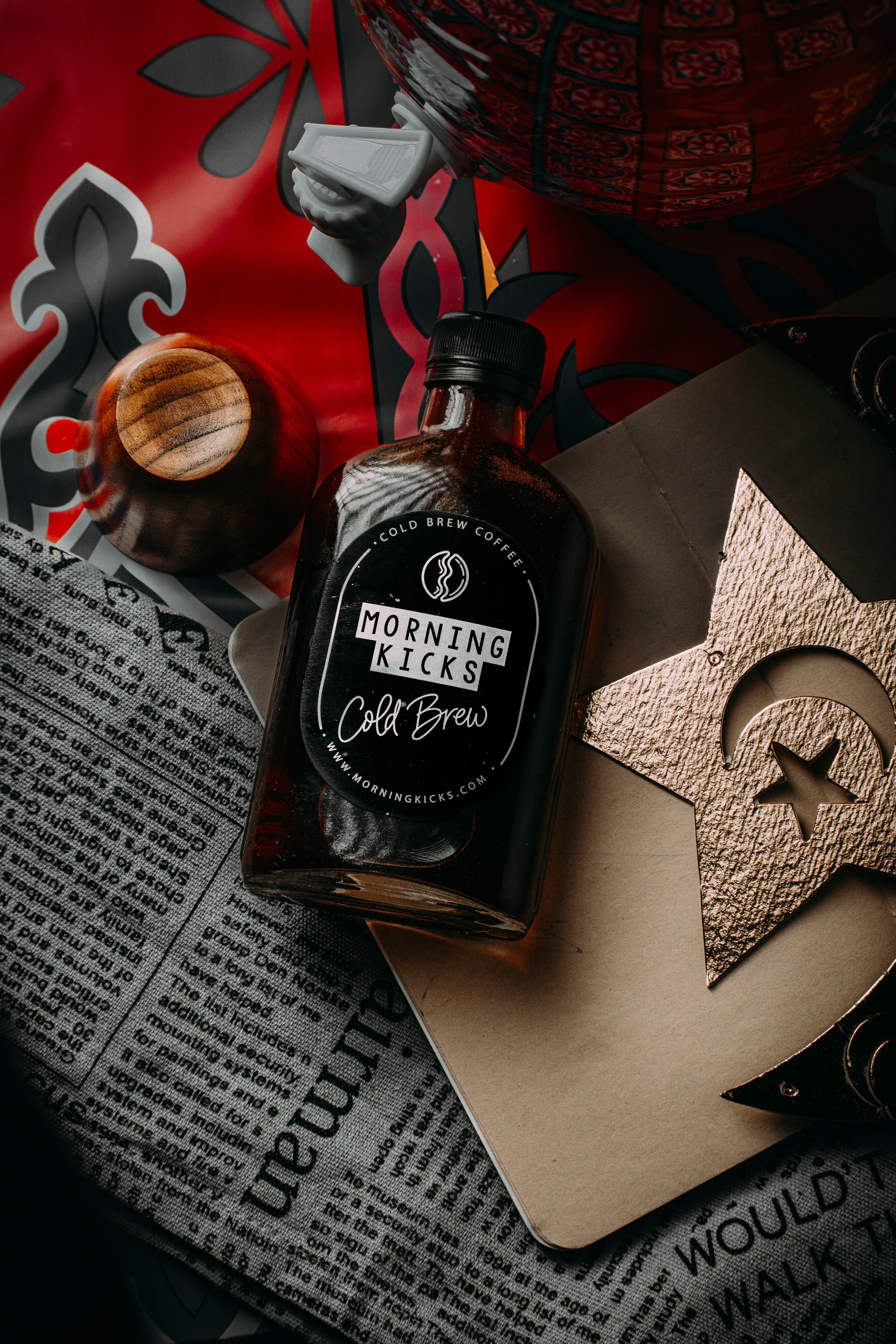 Morning Kicks Cold Brew Bottle Anchors a Quiet Celebration