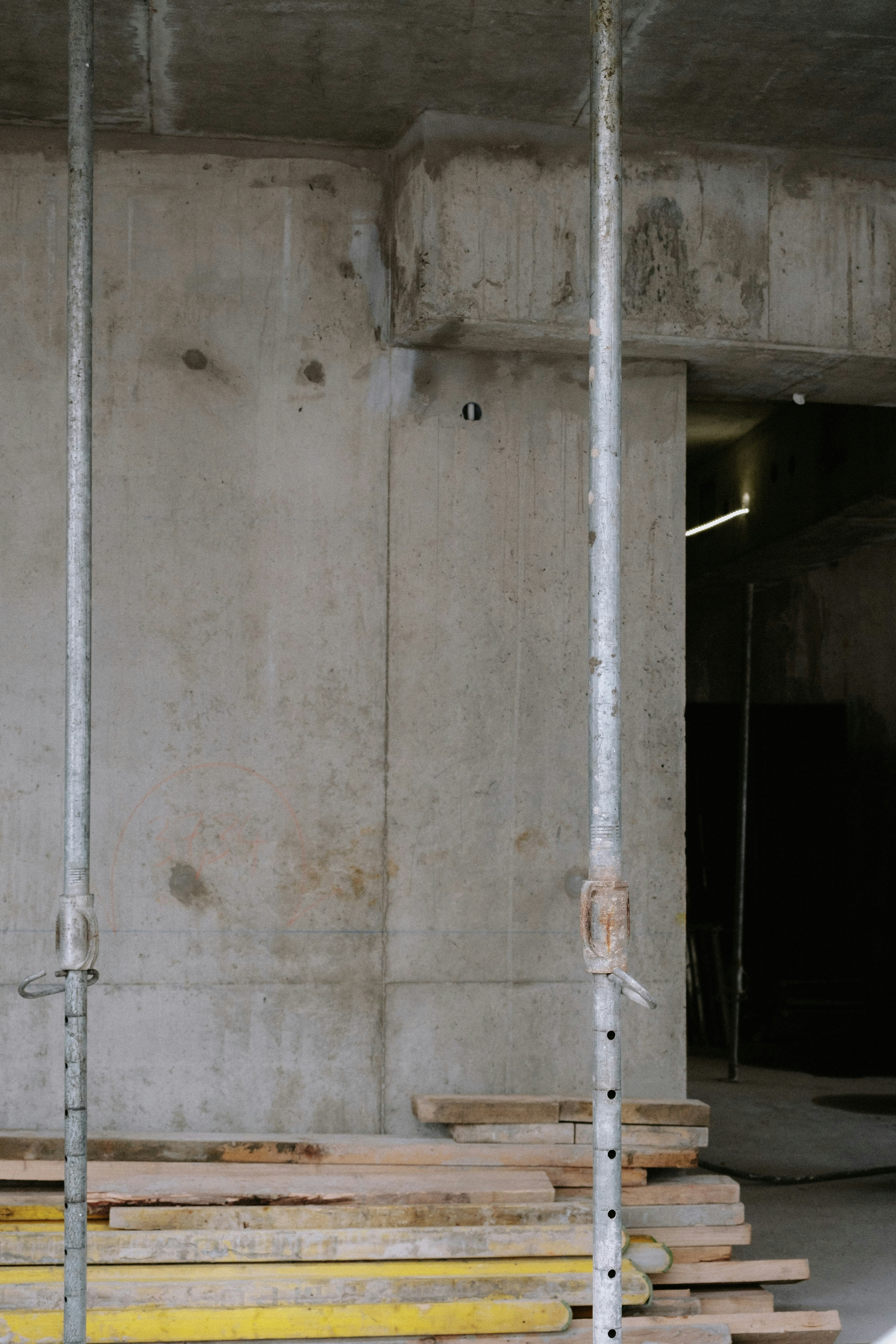 A bunch of wooden planks in a building photo – Free France Image on ...