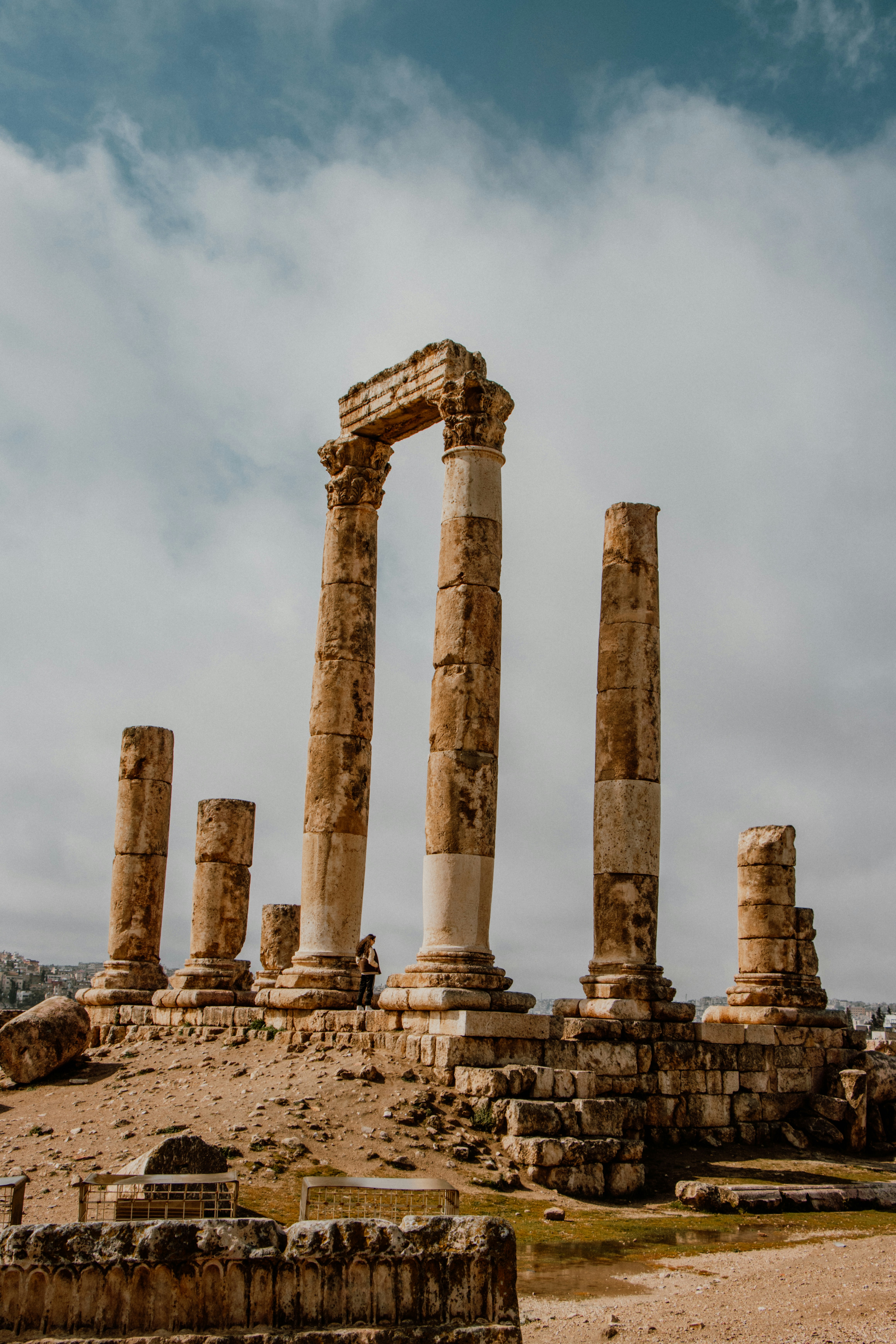 The ruins of the ancient city of palmyran photo – Free Amman citadel ...