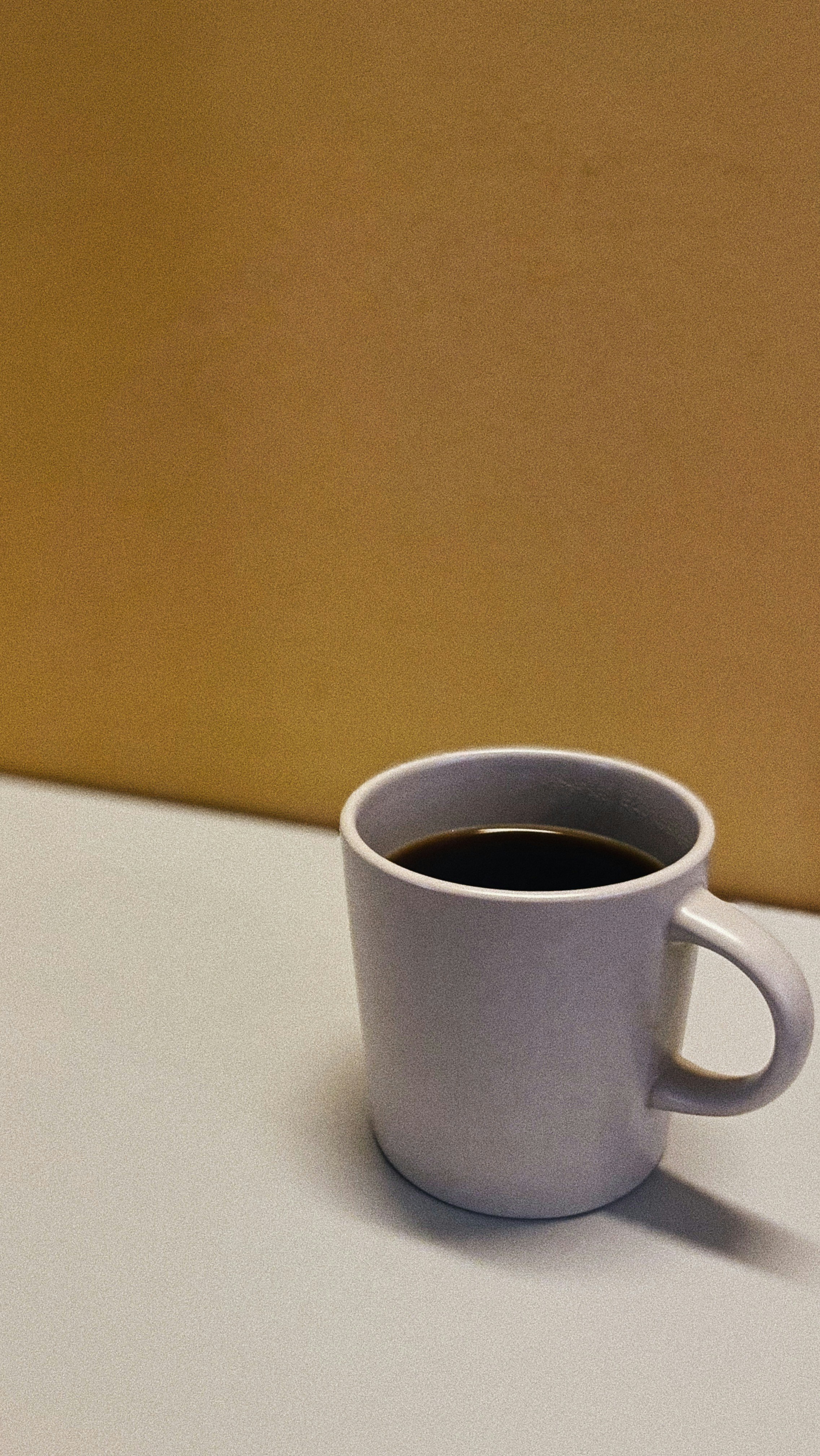 Amber Quiet: A Solo Coffee Mug in Soft Light