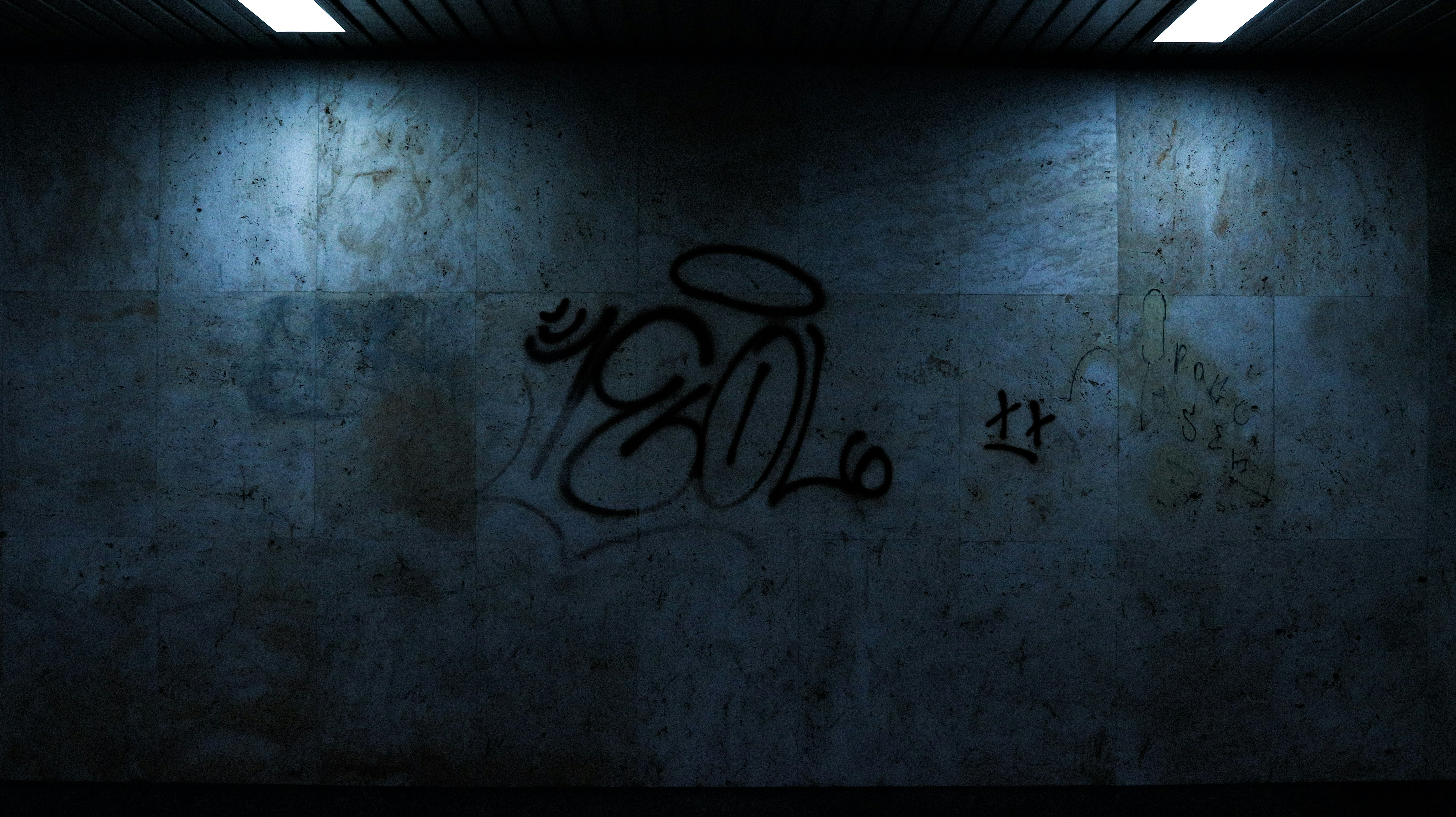 A dark room with graffiti on the wall photo – Free Bydgoszcz Image on ...