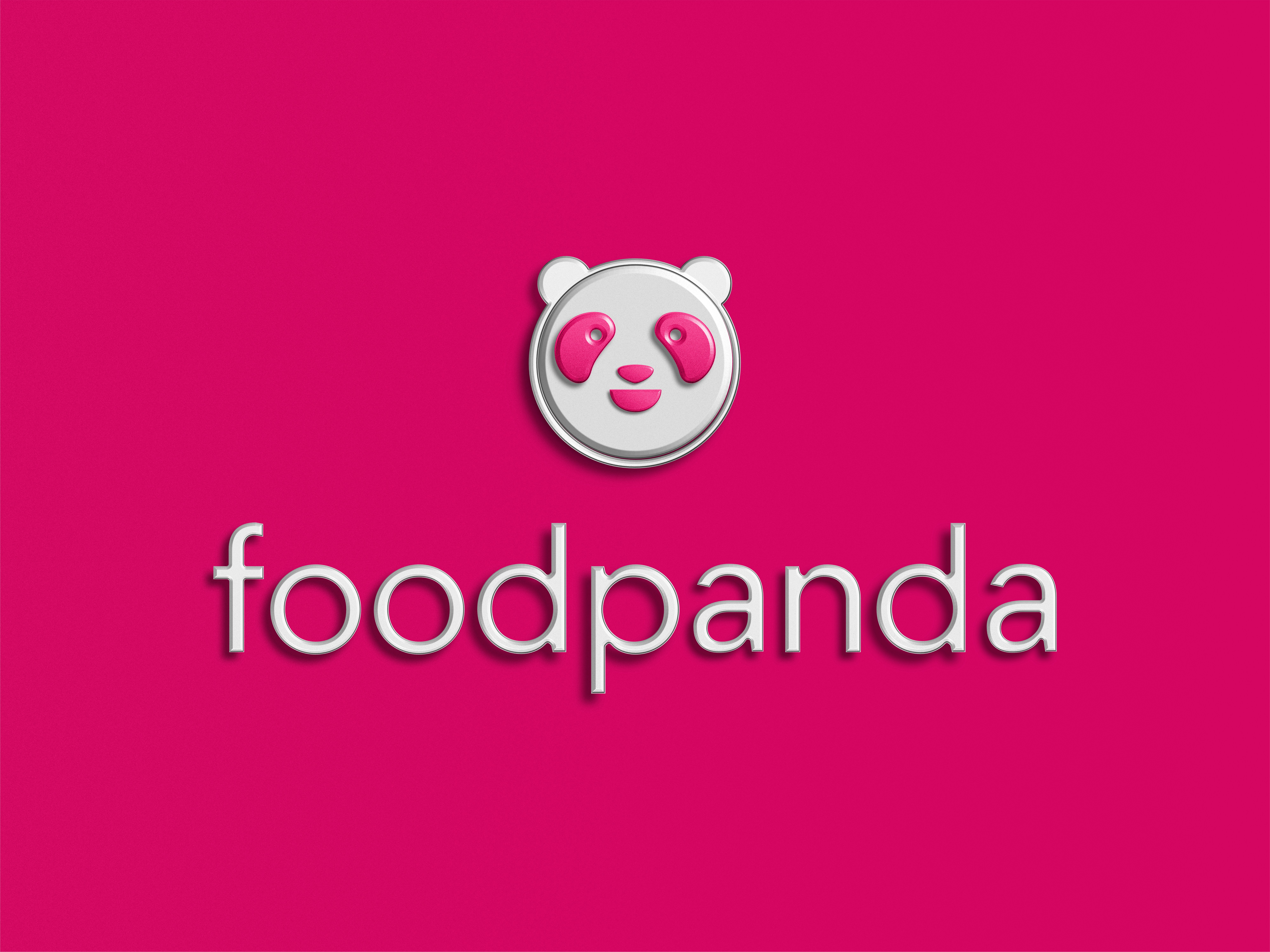 A panda bear with the words foodpanda on it photo – Free Logo Image on ...