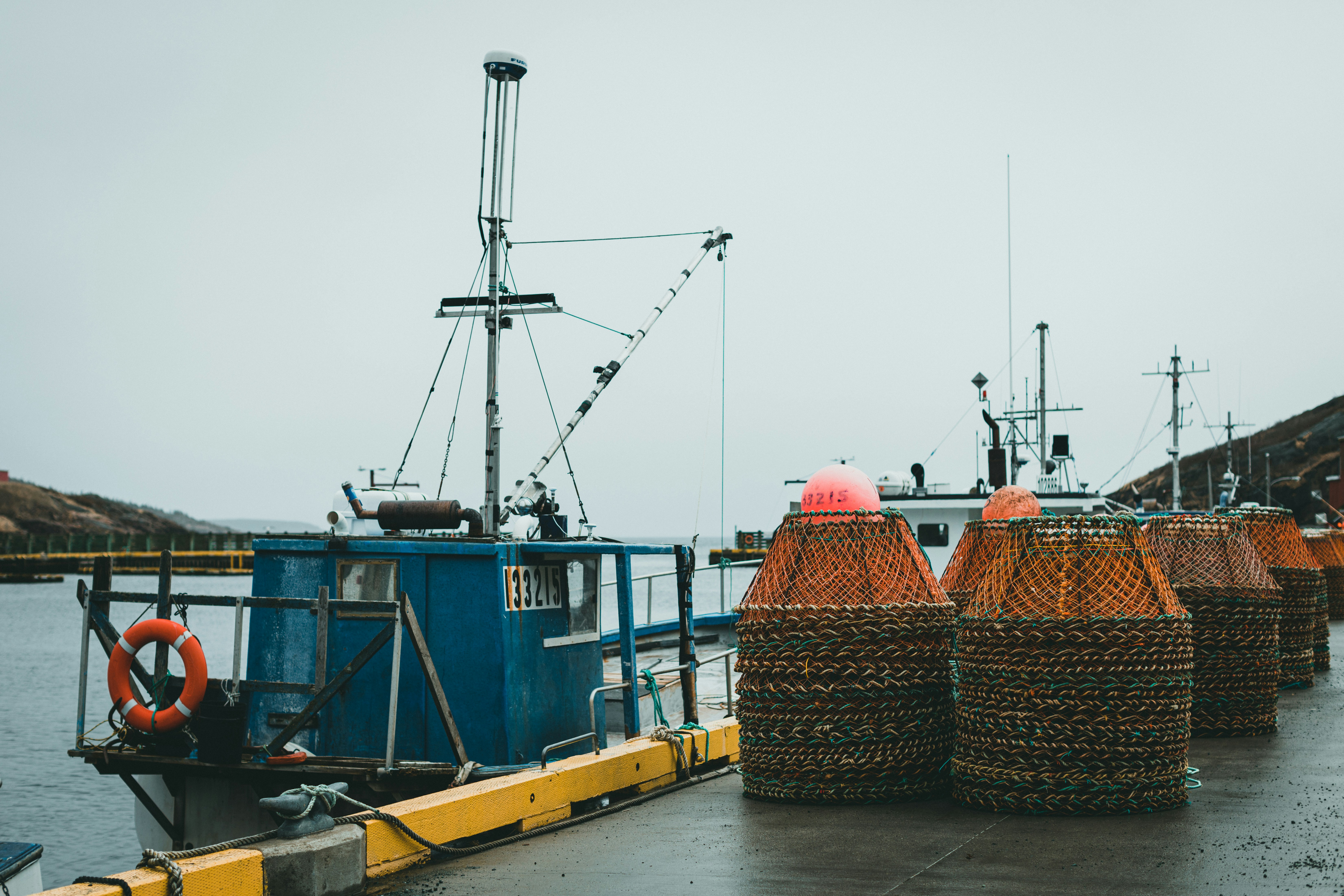 Pots, Hulls, and Grey Light: A Harbor's Quiet Geometry