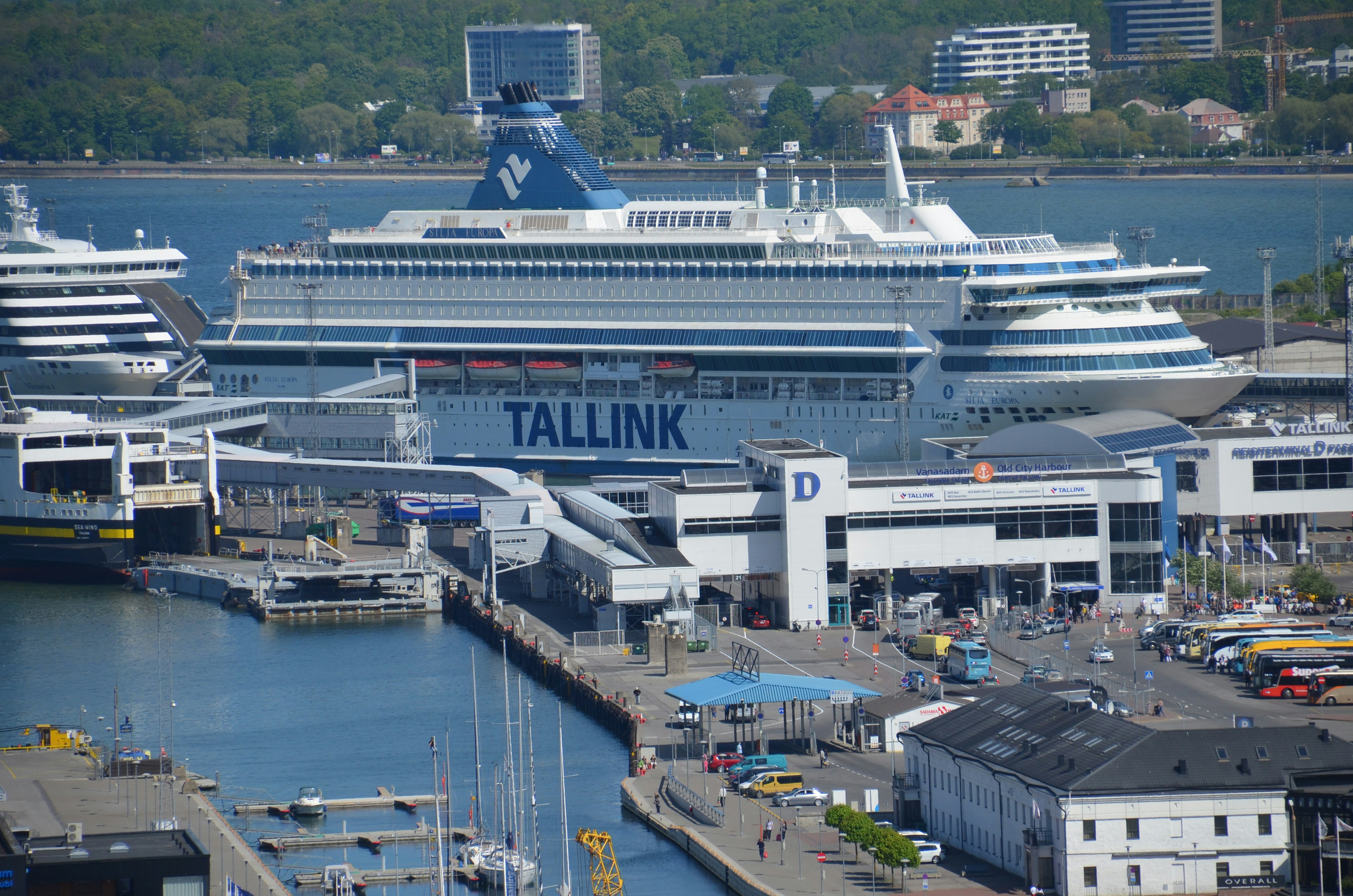 A large cruise ship docked at a dock photo – Free Helsinki Image on ...