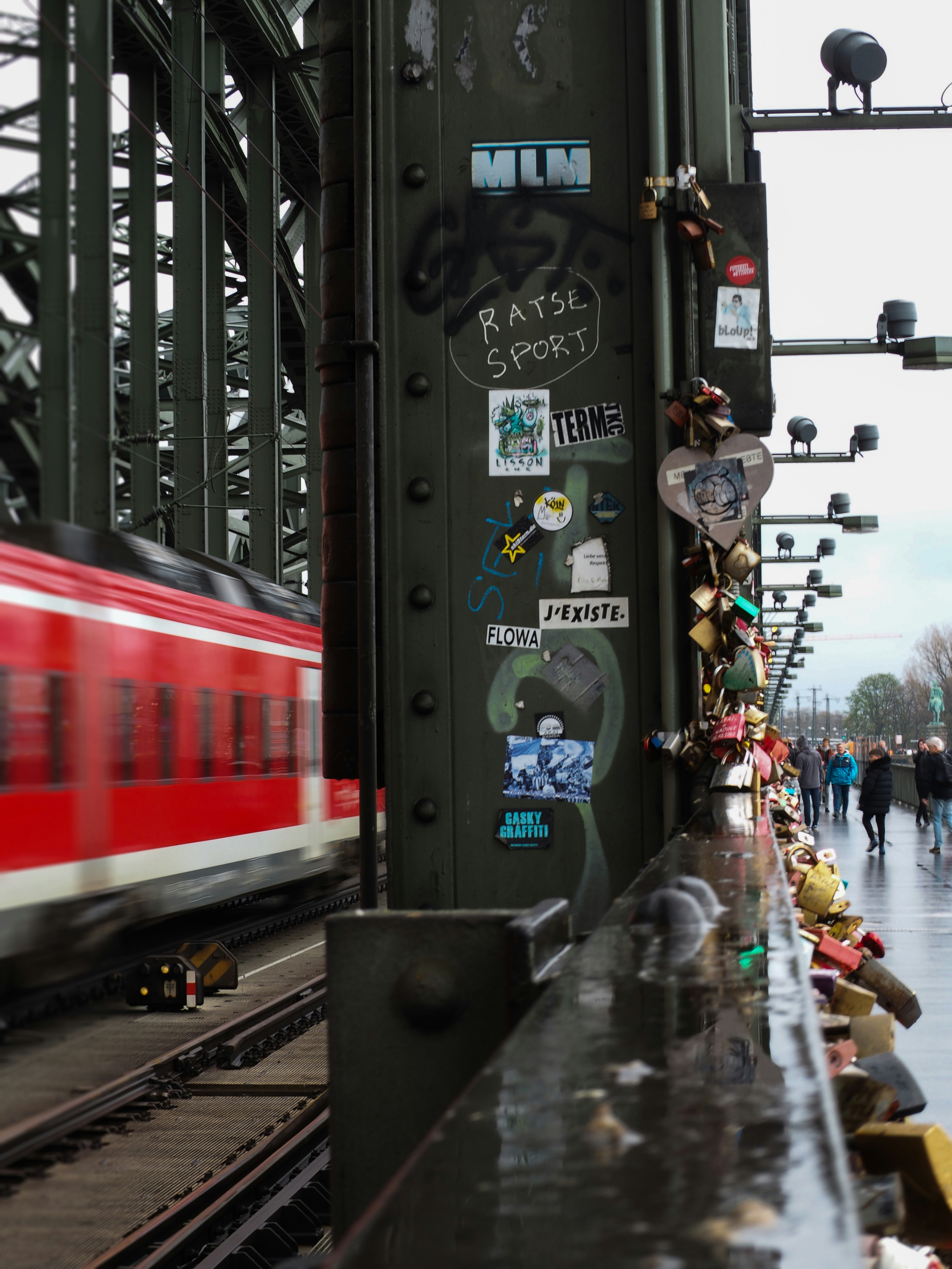 Motion and Lockdown: Train in Blur and Bridges of Love Locks