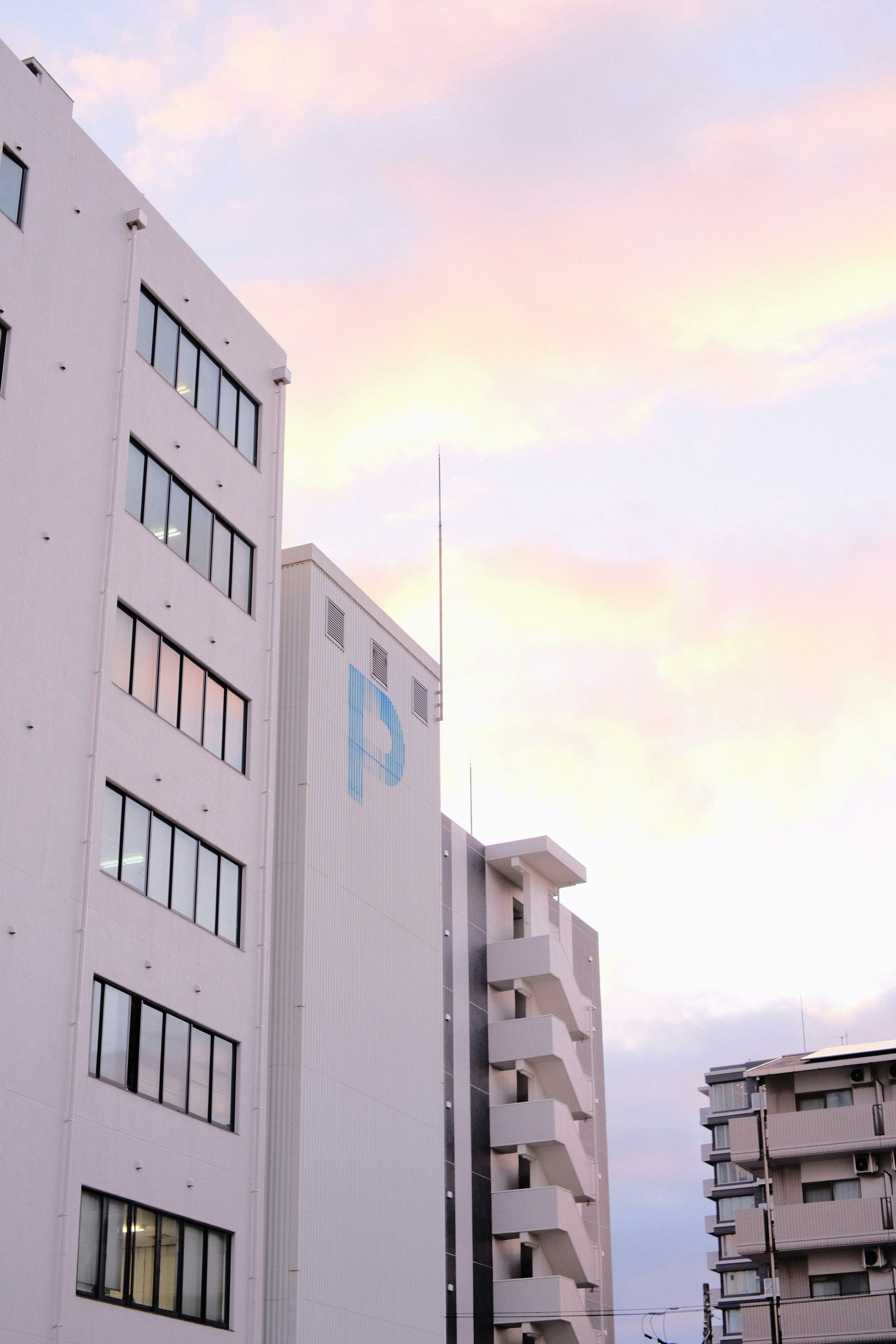 Foto Un edificio blanco alto sentado al lado de un edificio blanco alto – Imagen Rosa gratis en ...