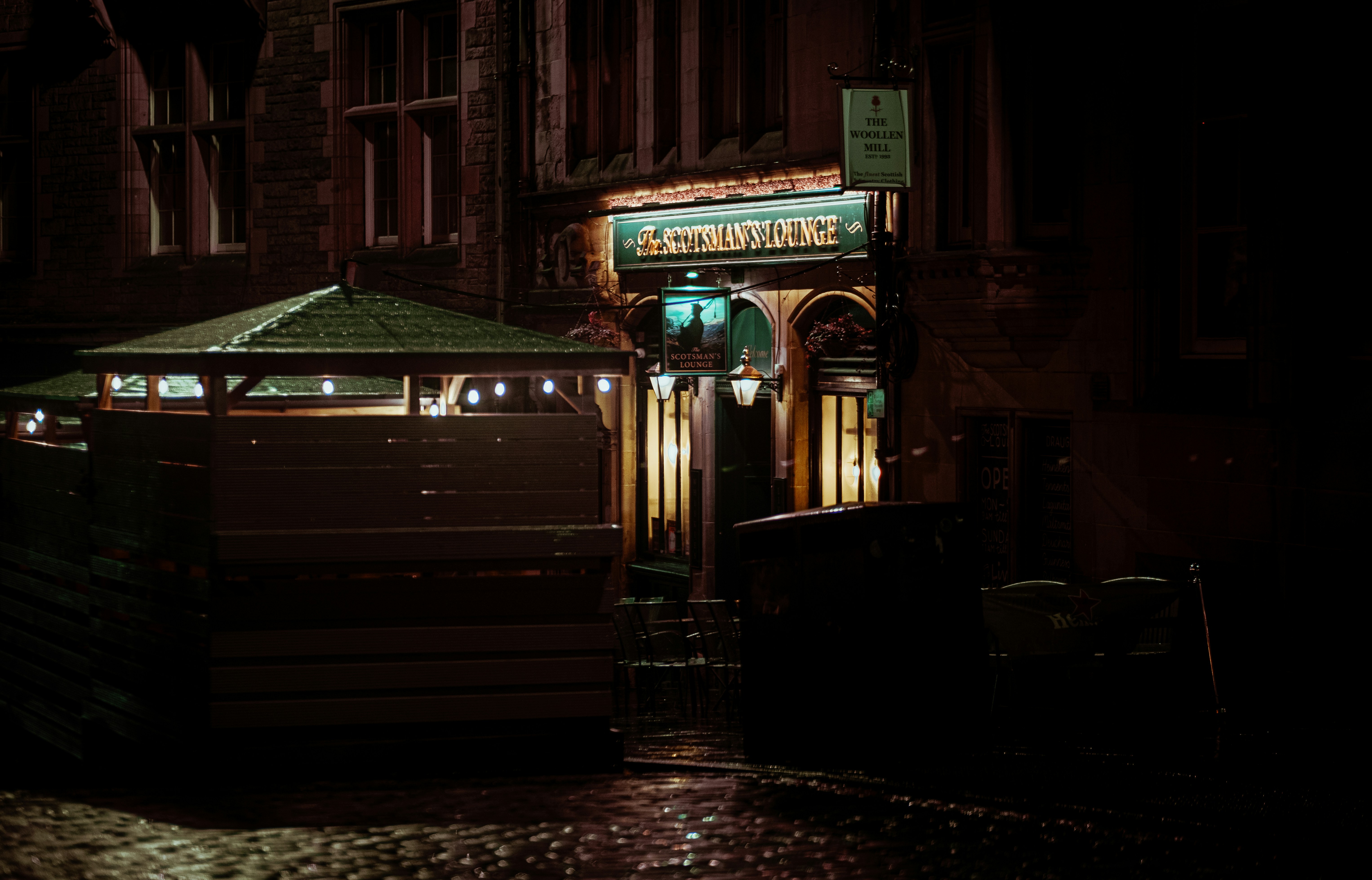 a building with a sign on the front of it