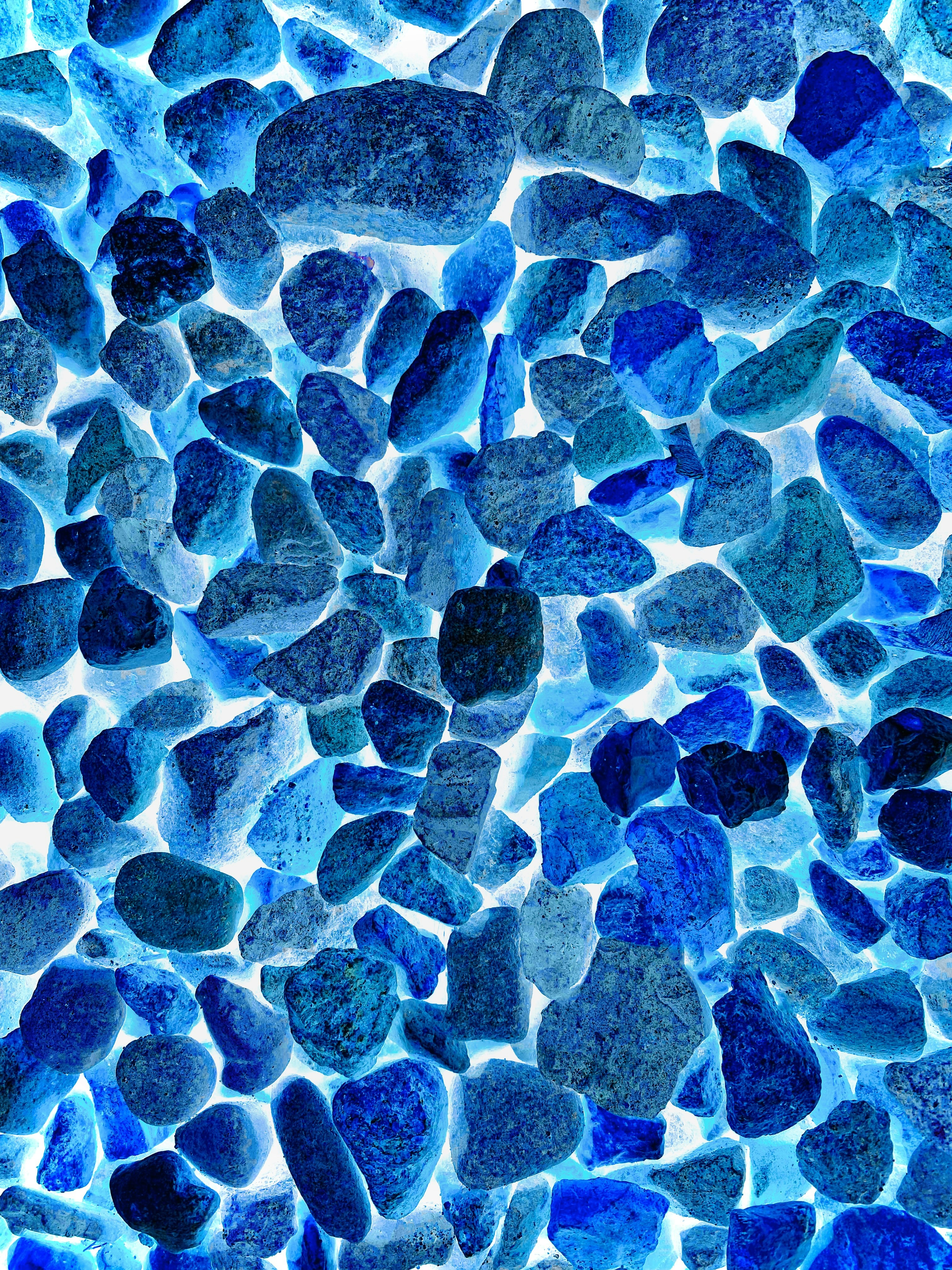 A close up of a blue rock wall photo – Free Pattern Image on Unsplash