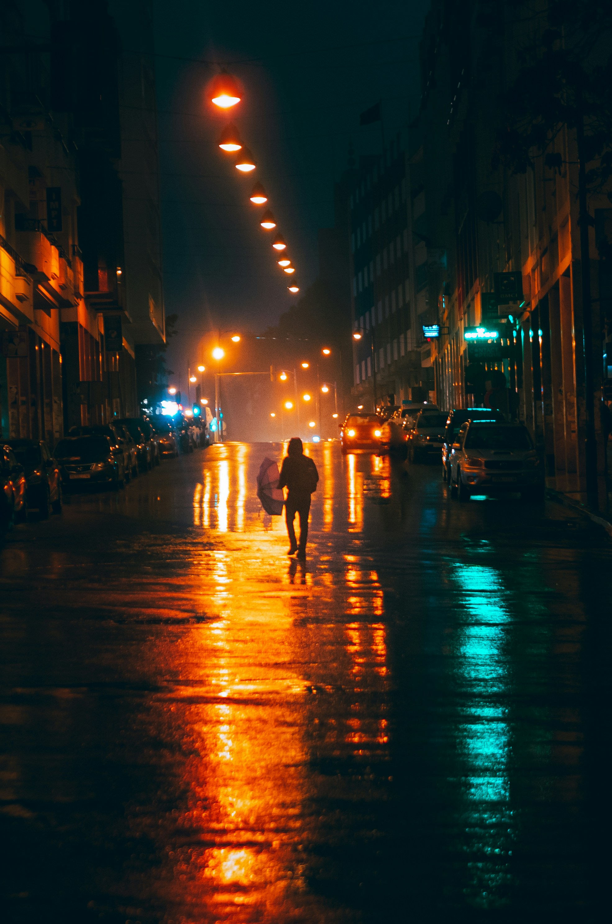 Reflections of Solitude in the Urban Night