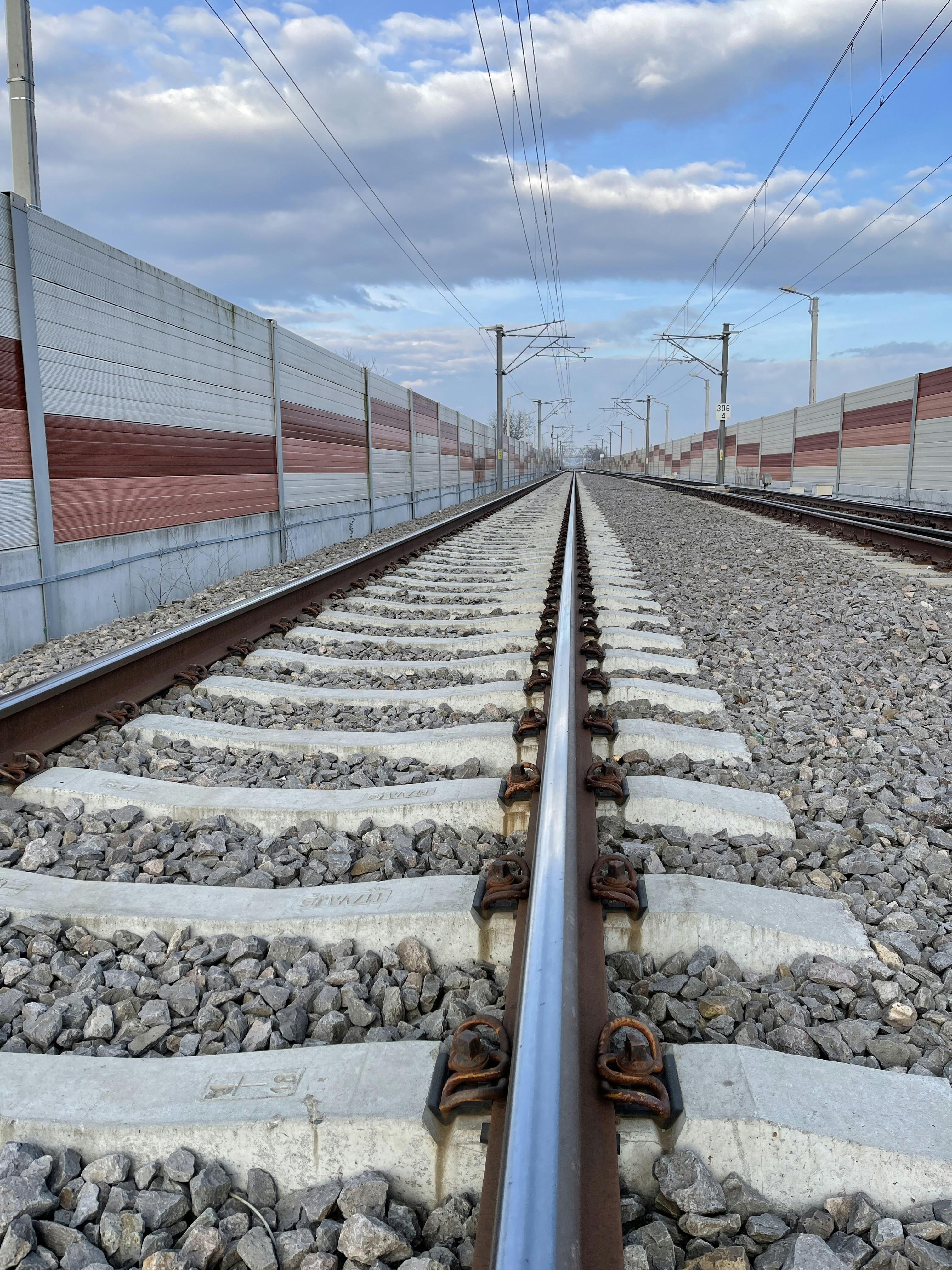 A train track with a sky in the background photo – Free Romania Image ...