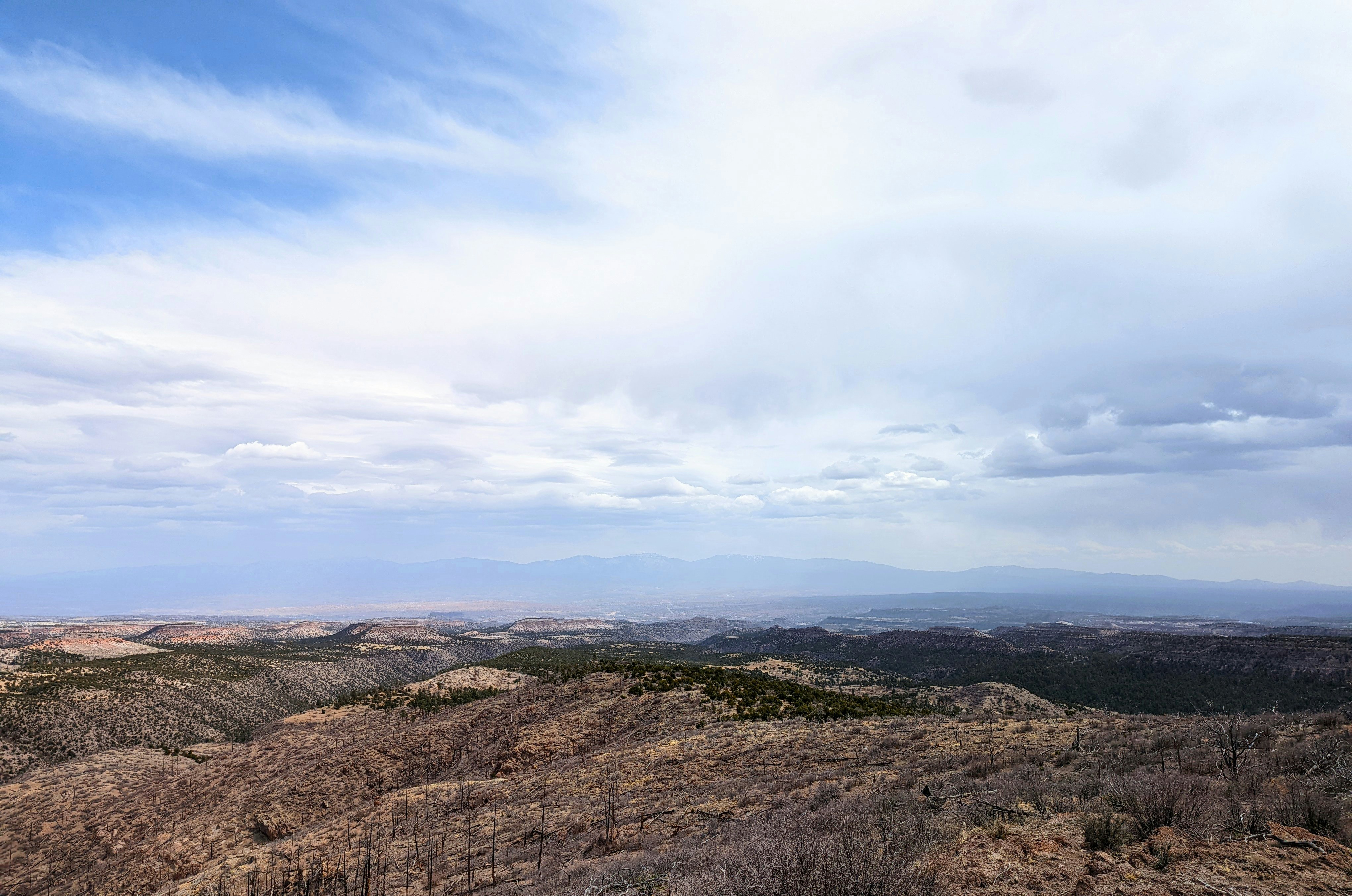 A view of the mountains from a high point of view photo – Free Blue ...