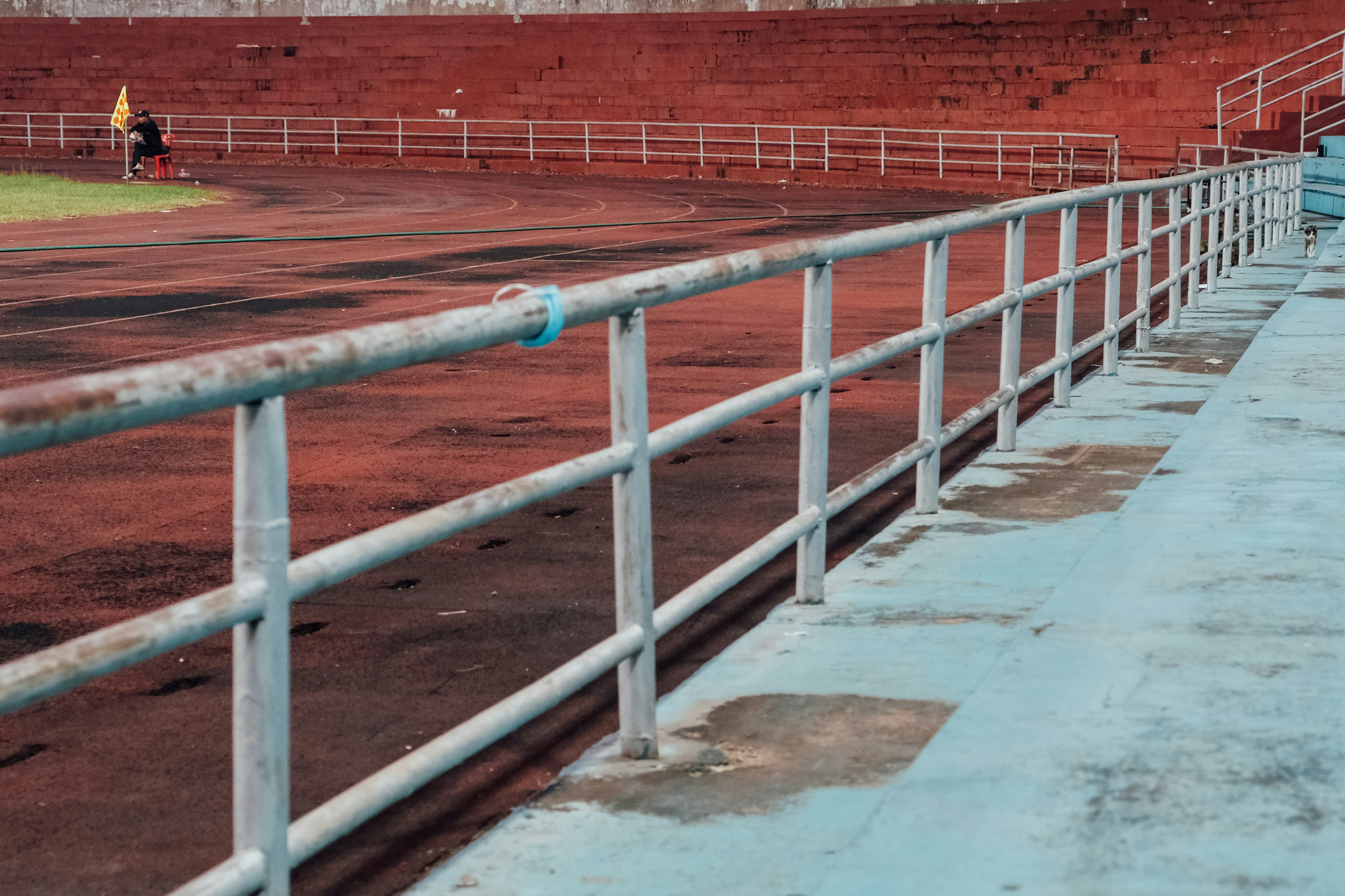 Deserted Track Rails into a Quiet Field