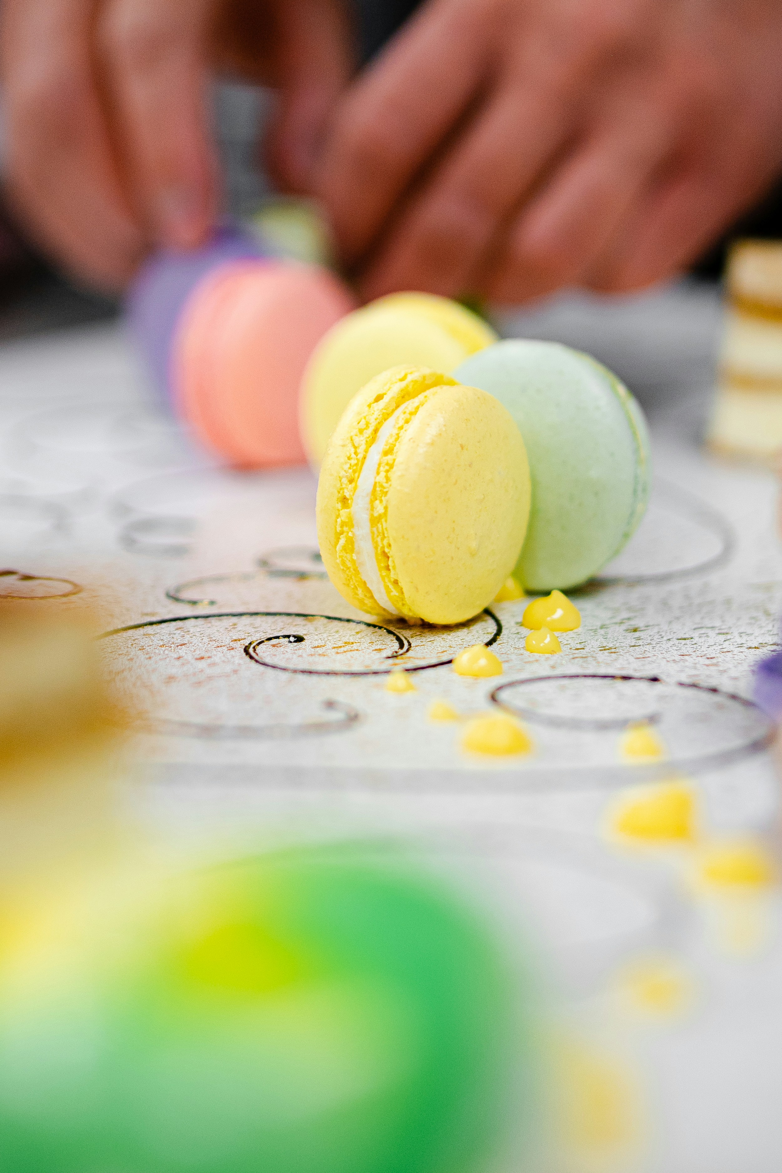 Pastel Macaron Moments: A Close-Up on Creamy Delights