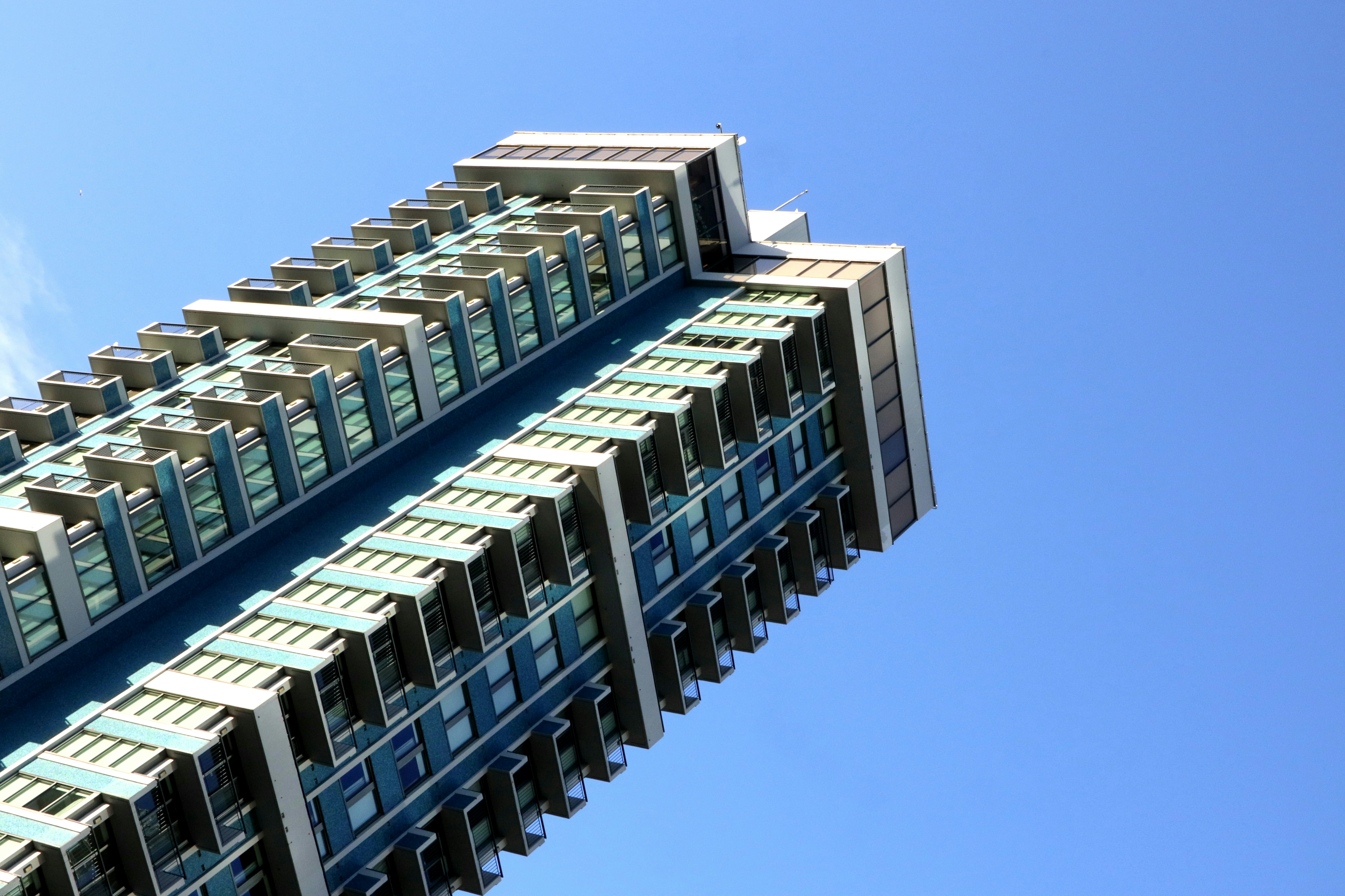 a very tall building with lots of windows