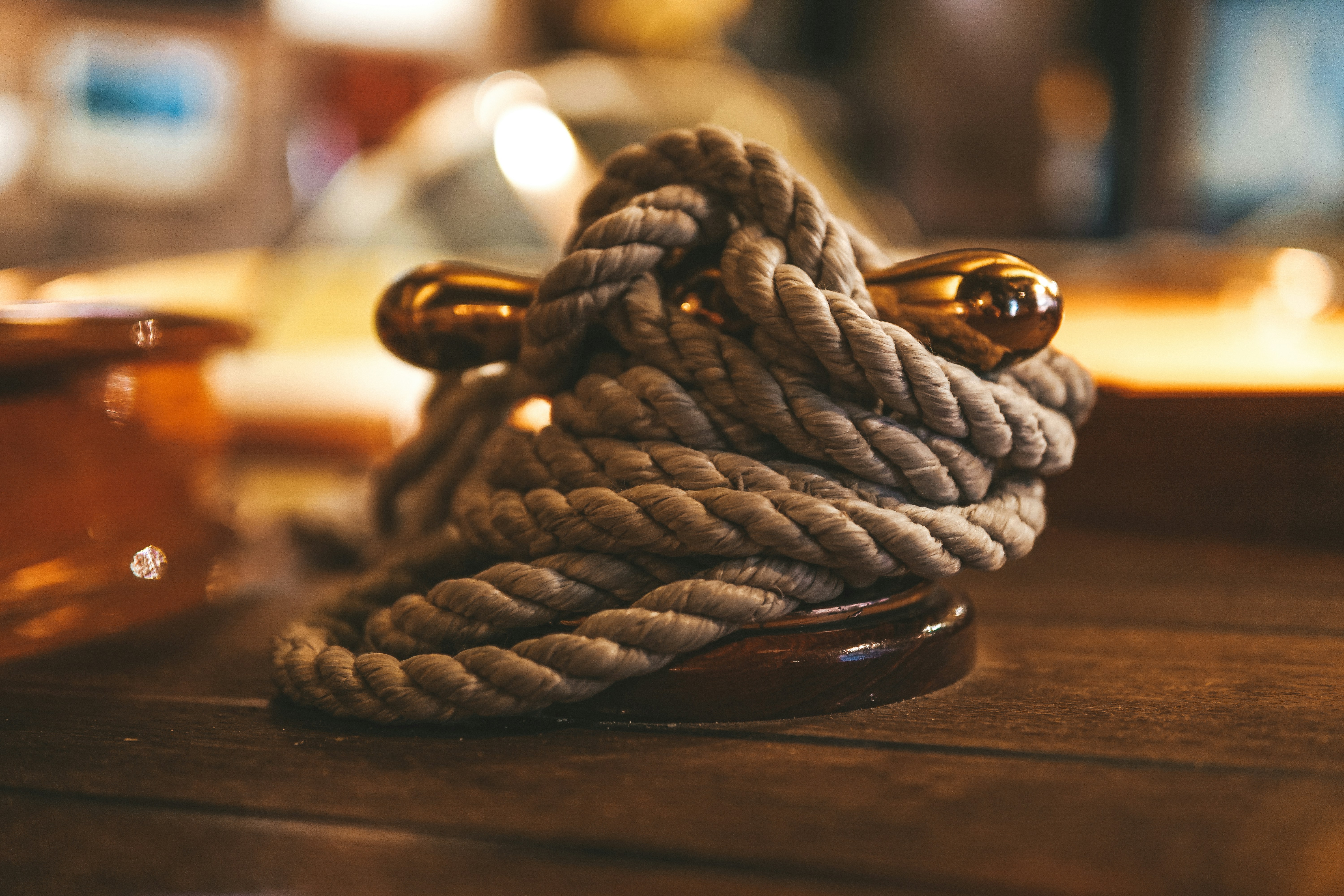 A close up of a rope on a wooden table photo – Free Animal Image on ...