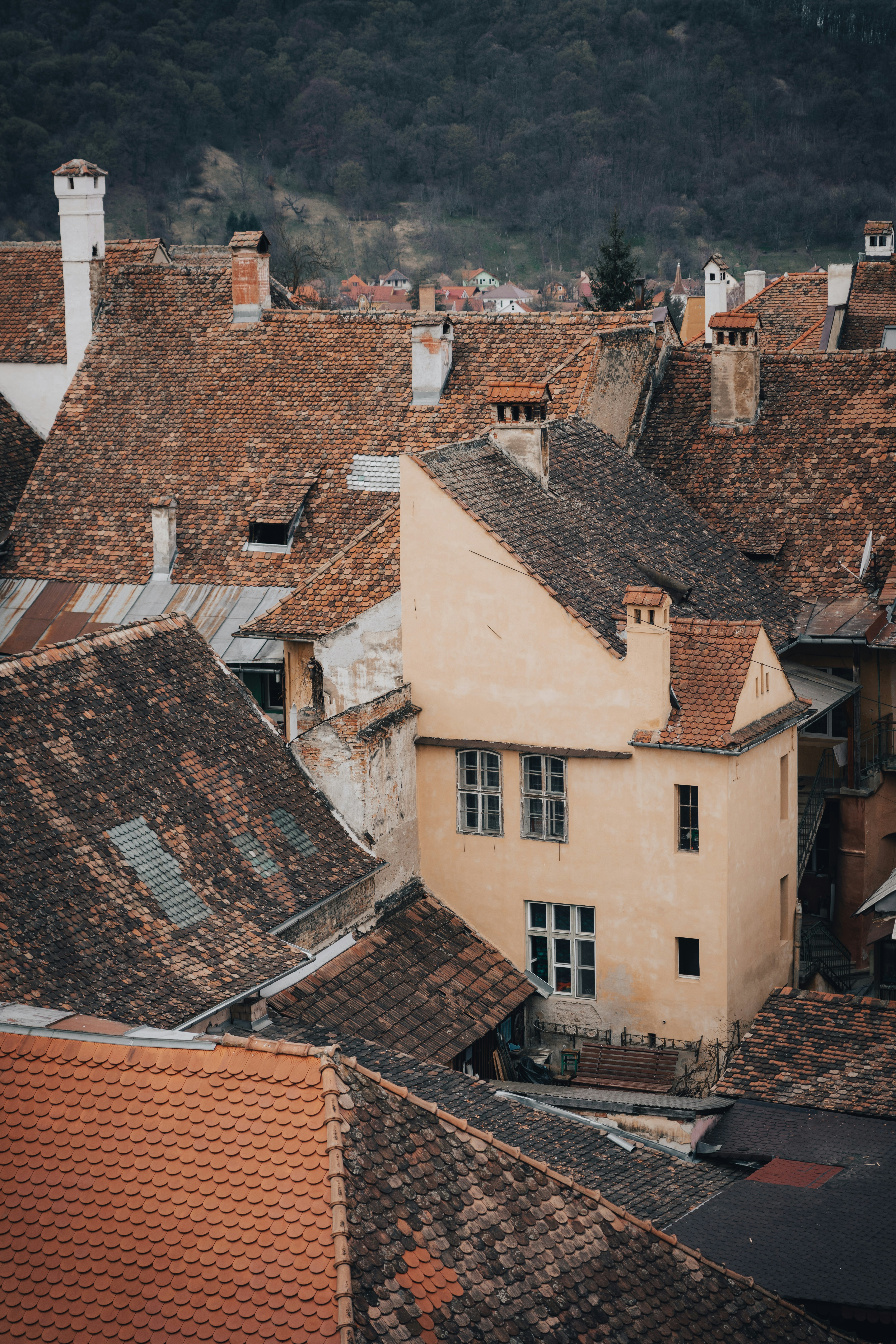 A view of rooftops and buildings in a city photo – Free Romania Image ...