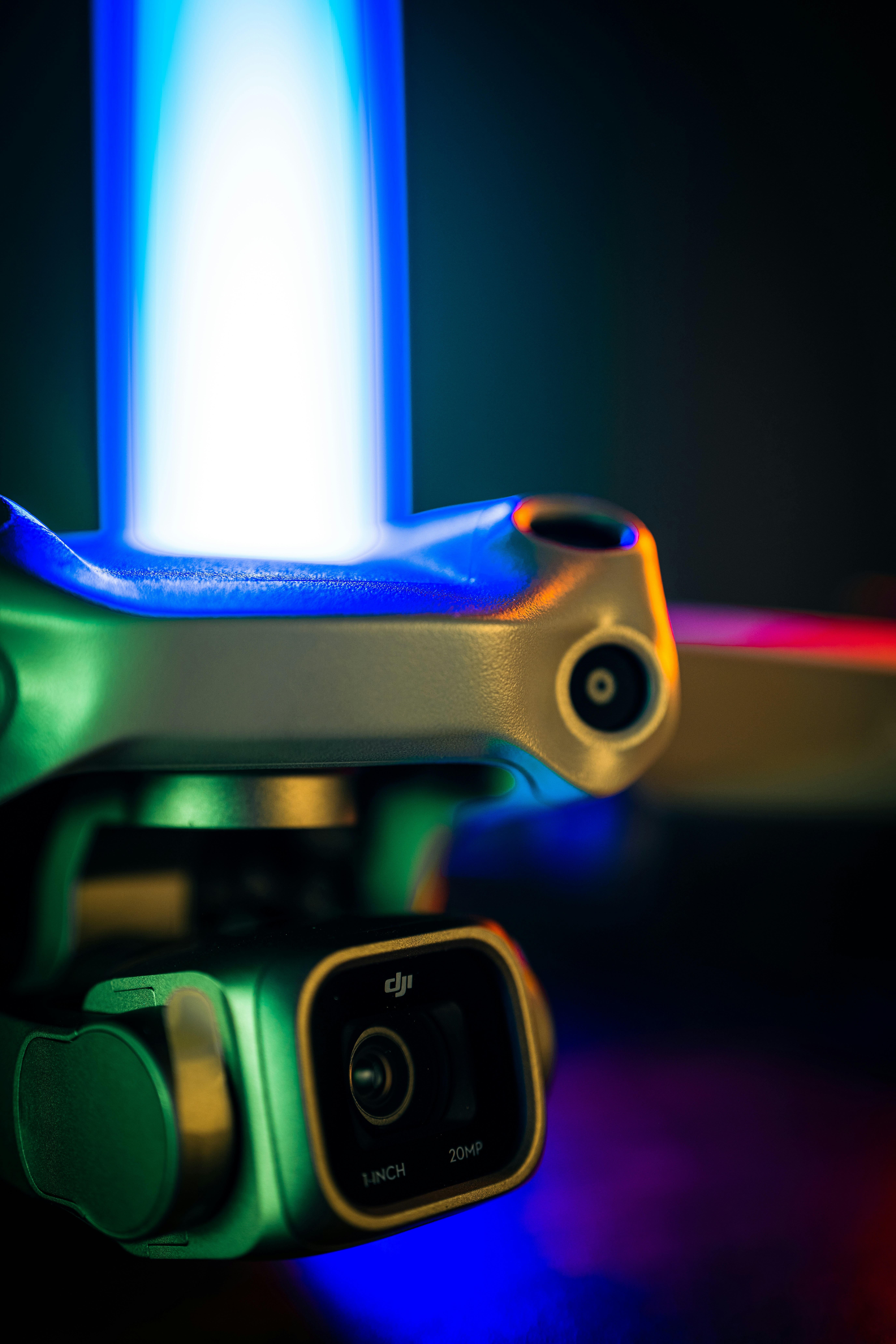 Product shoot of DJI Air 2S with some philips hue lights