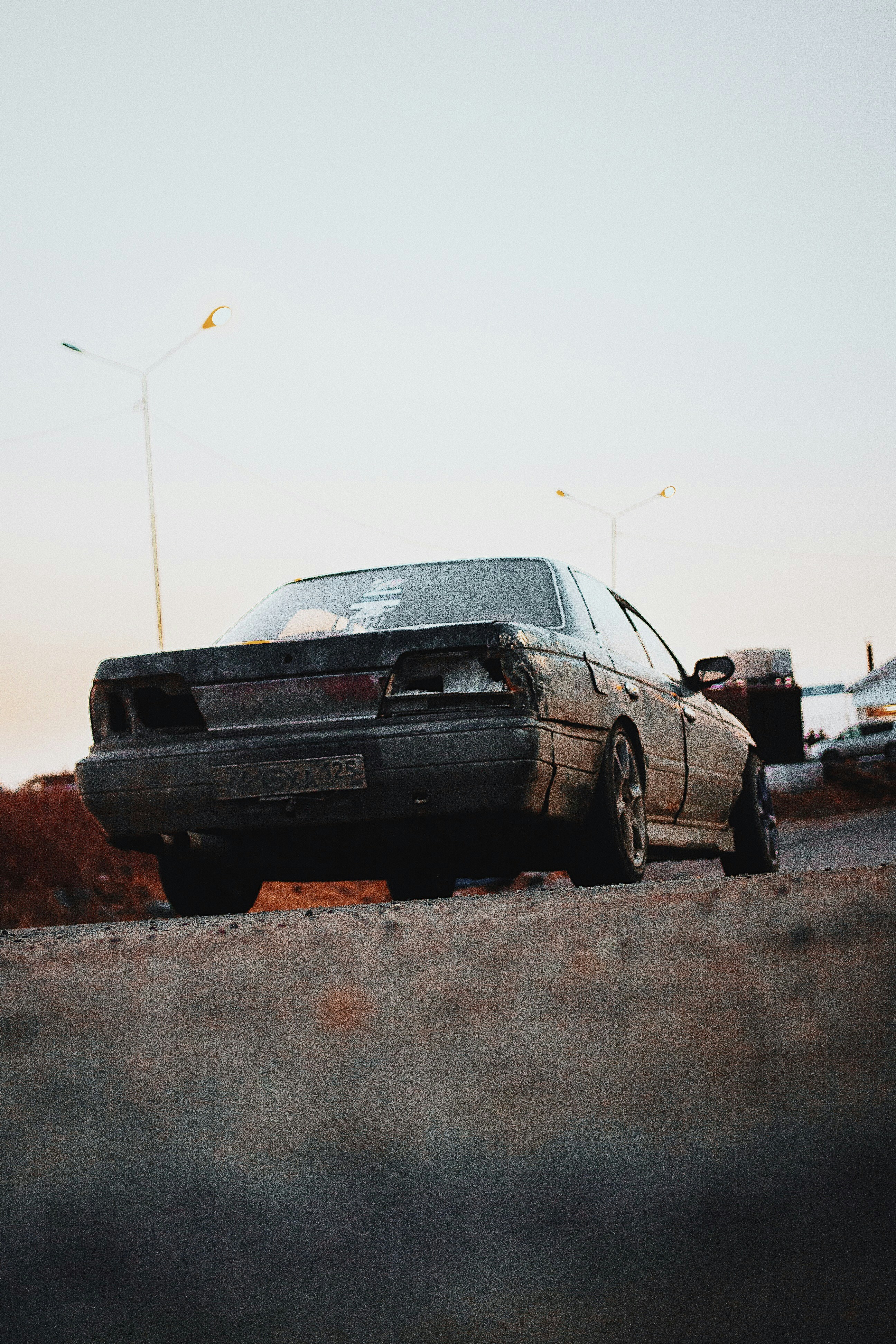 a car that is sitting on the side of the road