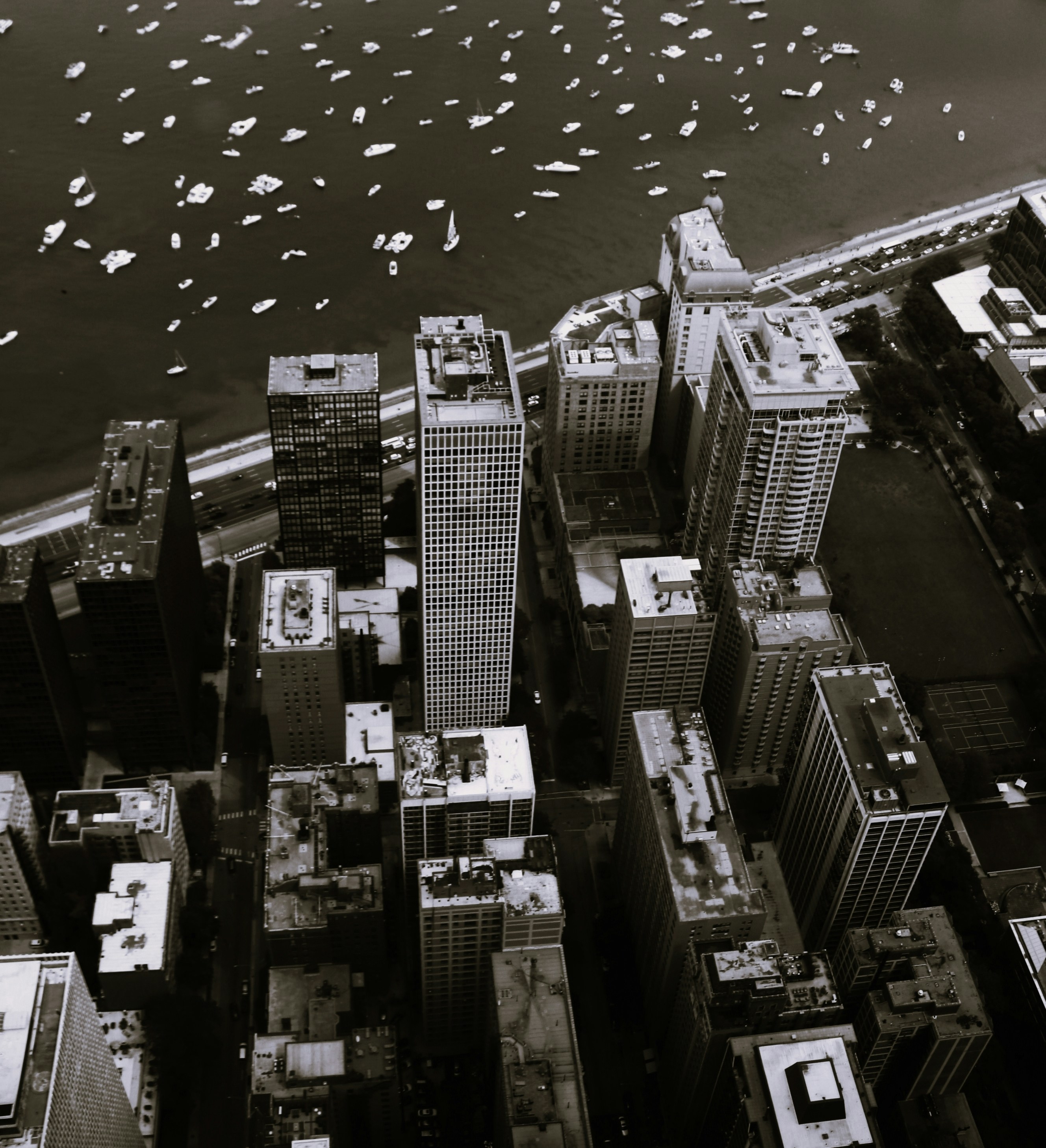 Urban Canyon: Aerial Echoes Over a Grid of Towers