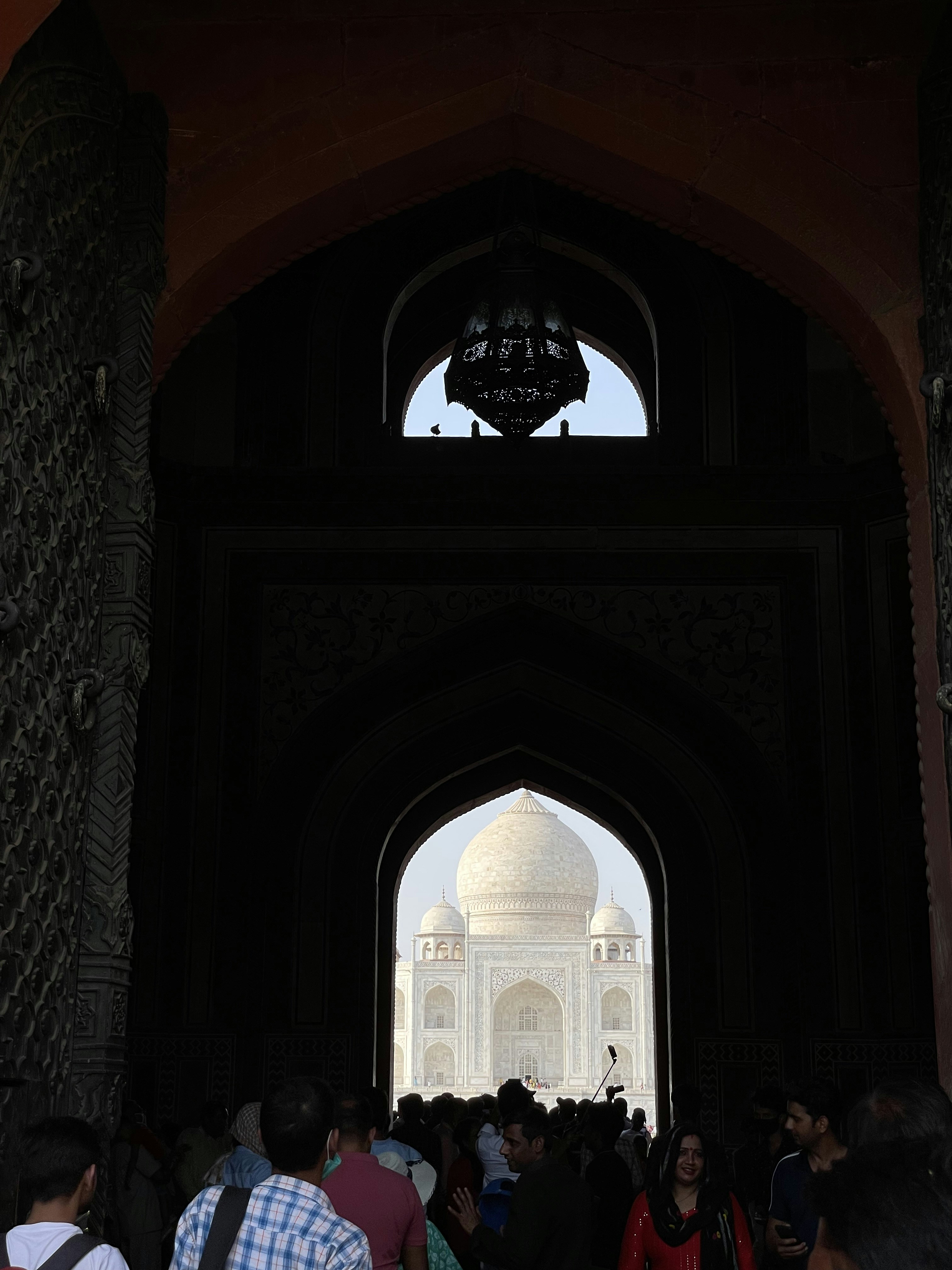 Archway Portal: Taj Mahal Framed by a Shadowed Threshold