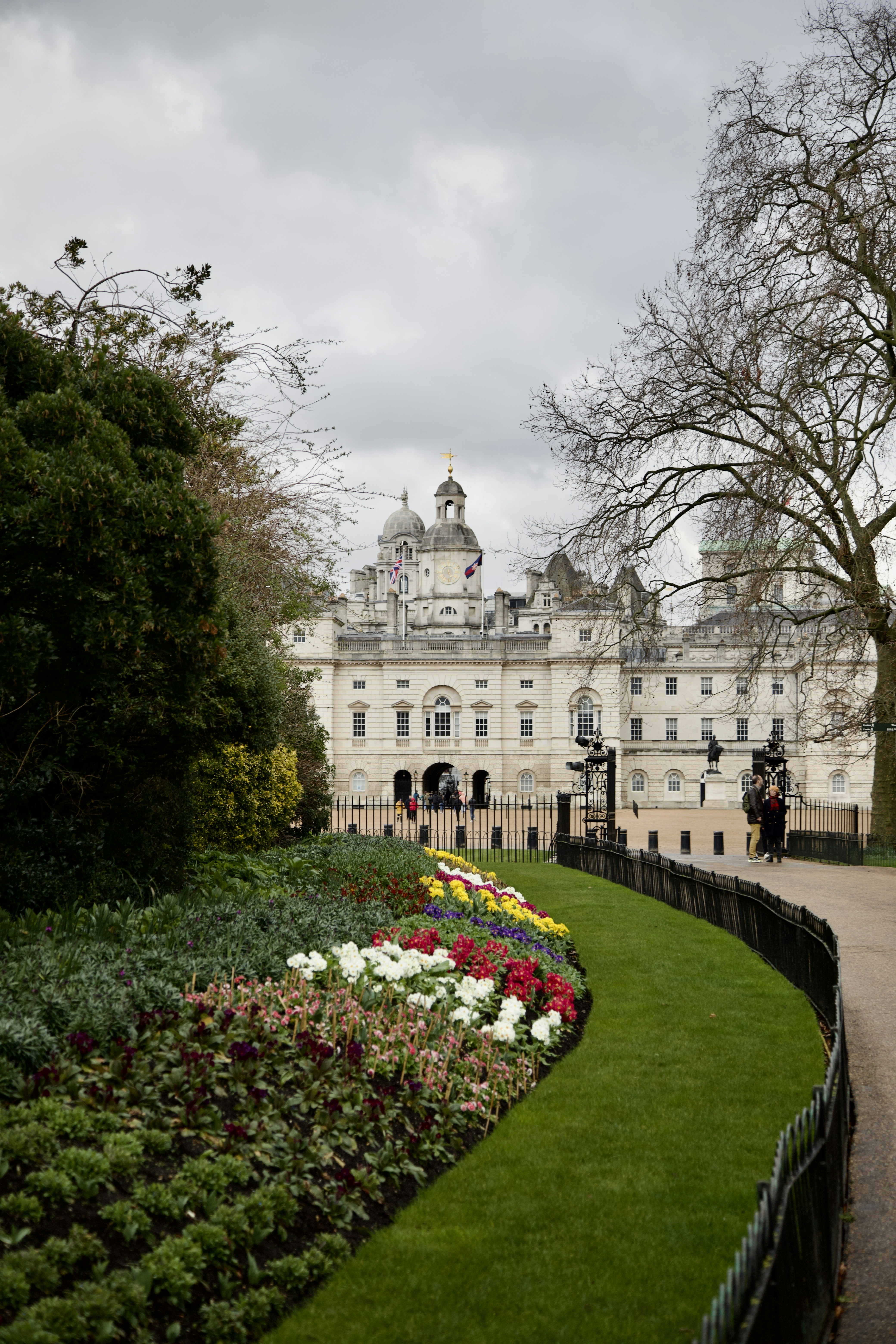 Path to a Palladian Facade: A Garden Lead toward a Neoclassical Monument