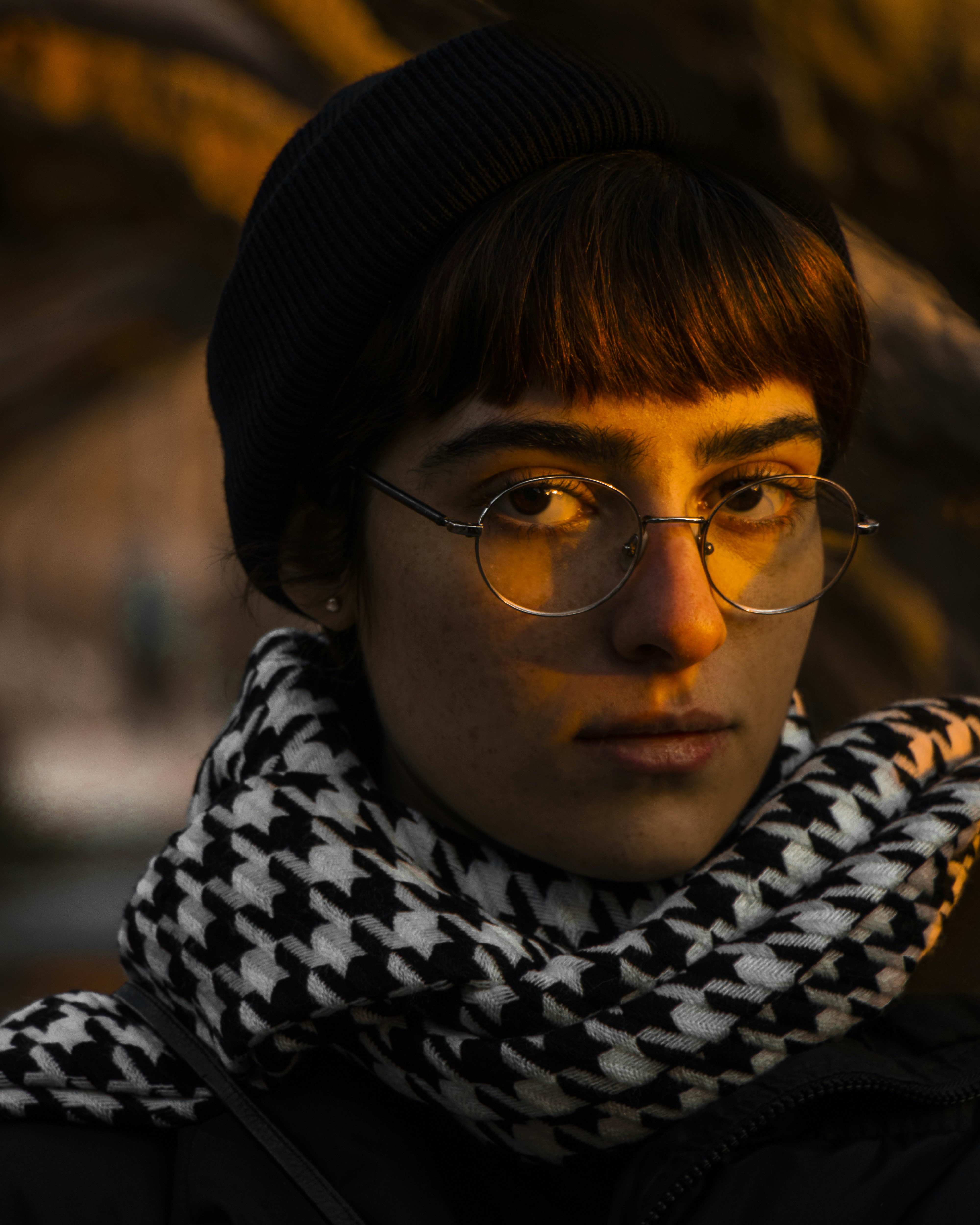 A young man wearing glasses and a scarf photo – Free Tabriz Image on ...