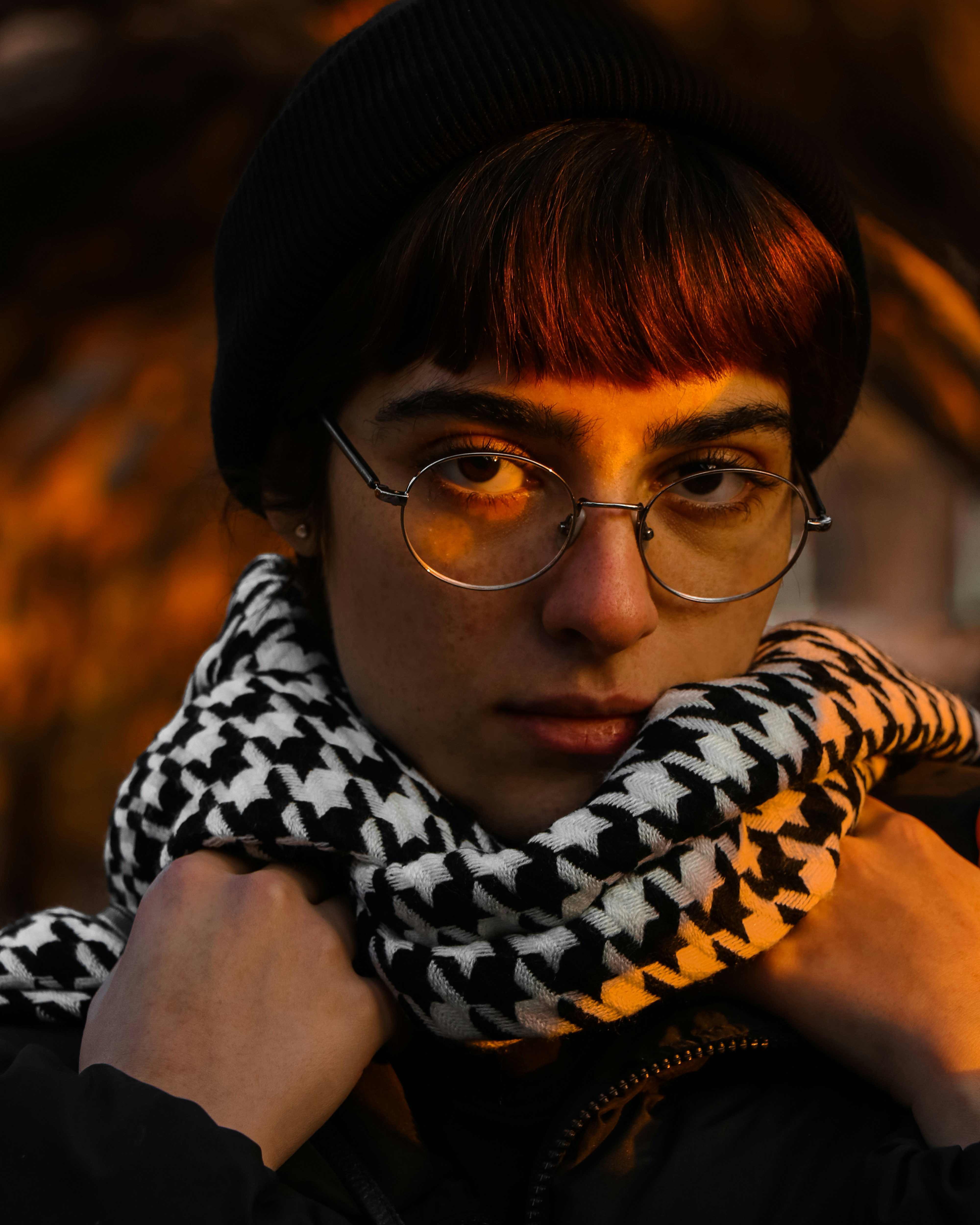 A young man wearing glasses and a scarf photo – Free Tabriz Image on ...