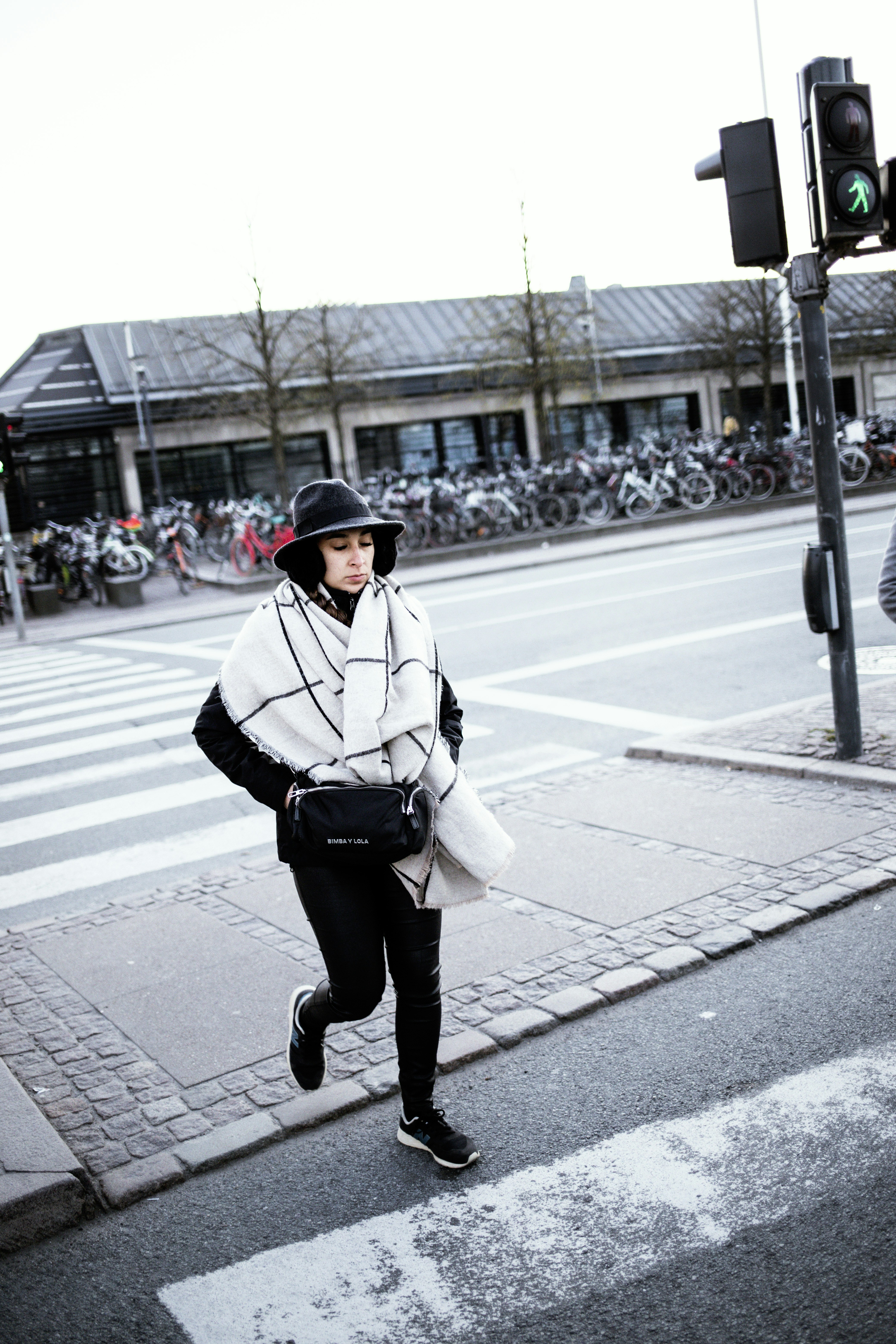 City Crosswalk Quietly: A Fashioned Moment in Transit