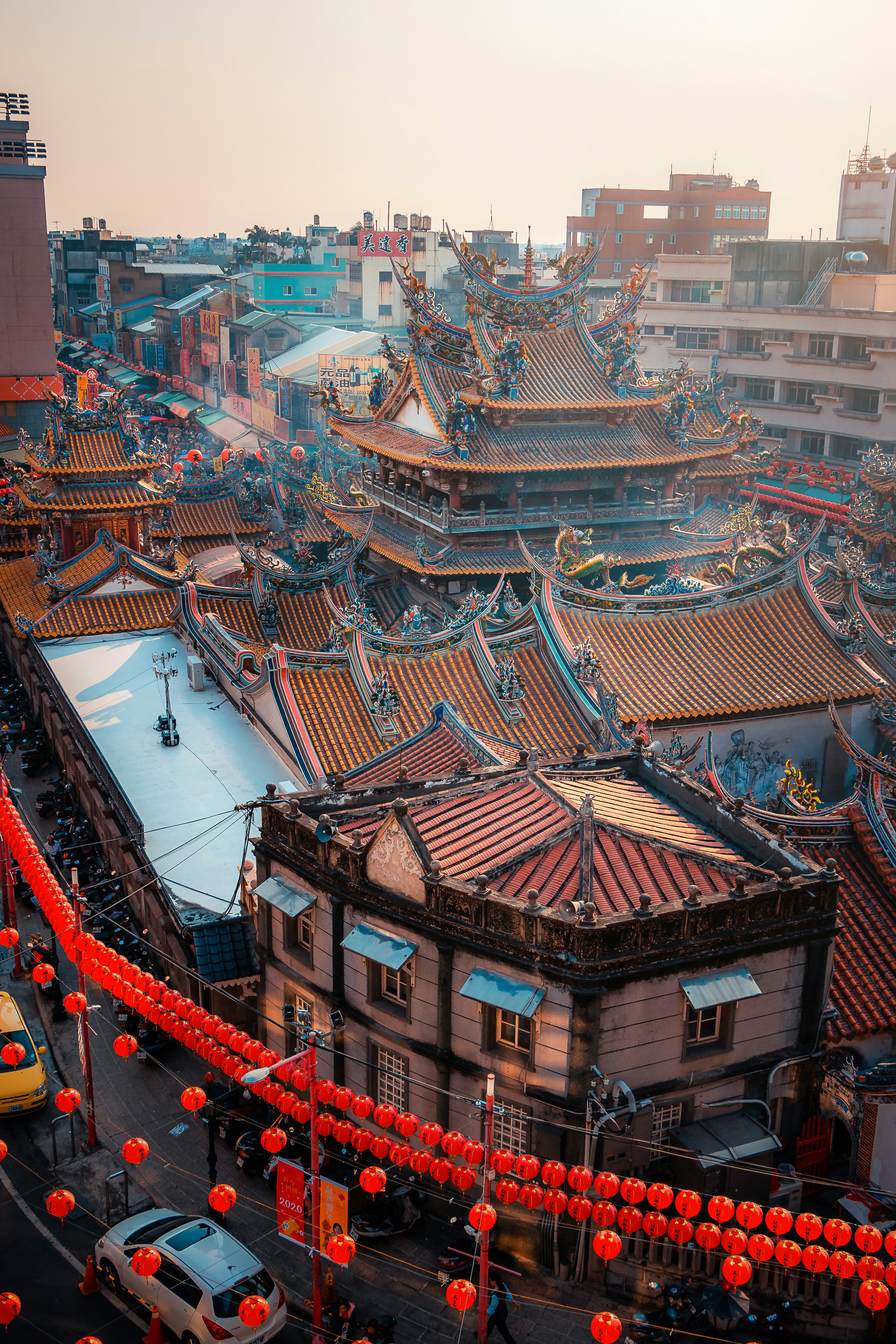 Harmony of Tradition: A Rooftop View of Cultural Splendor