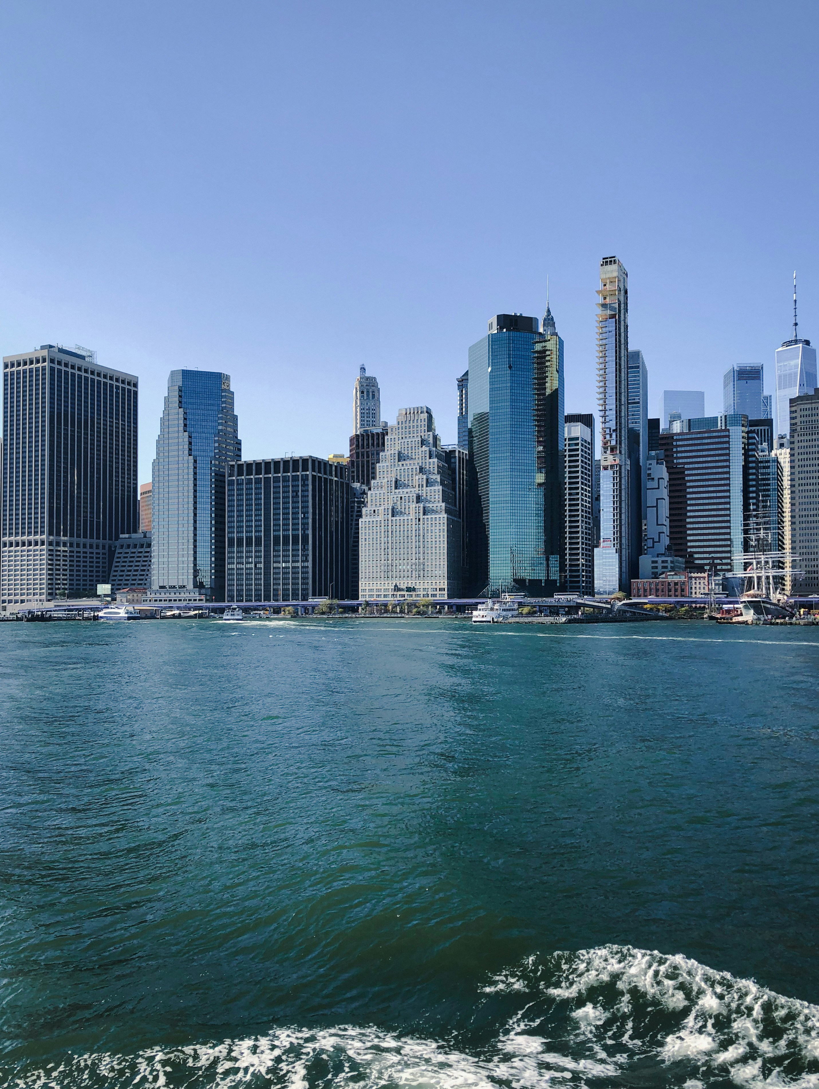 View on the finance district from the river
