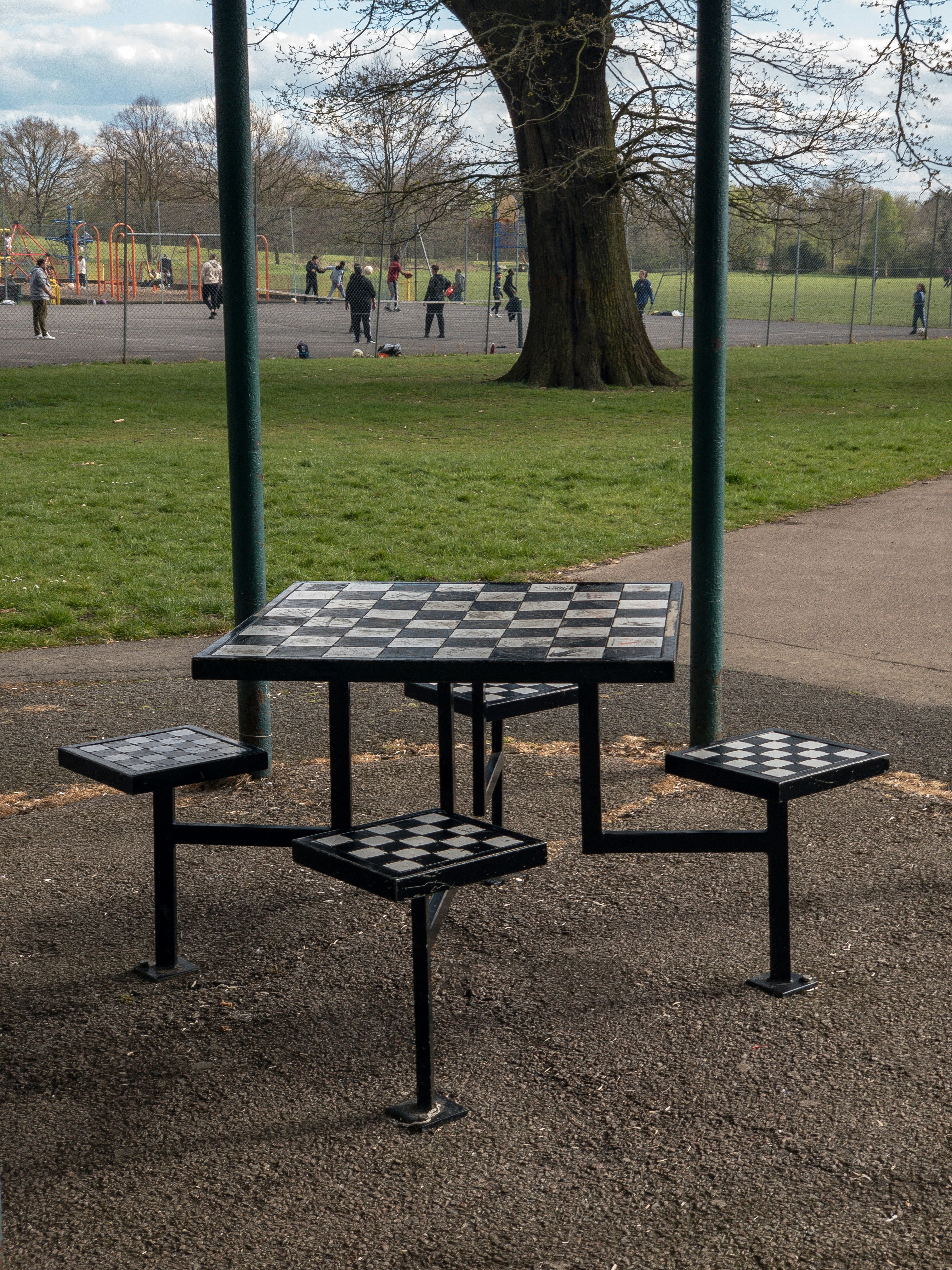 A group of tables in a park photo – Free Grey Image on Unsplash