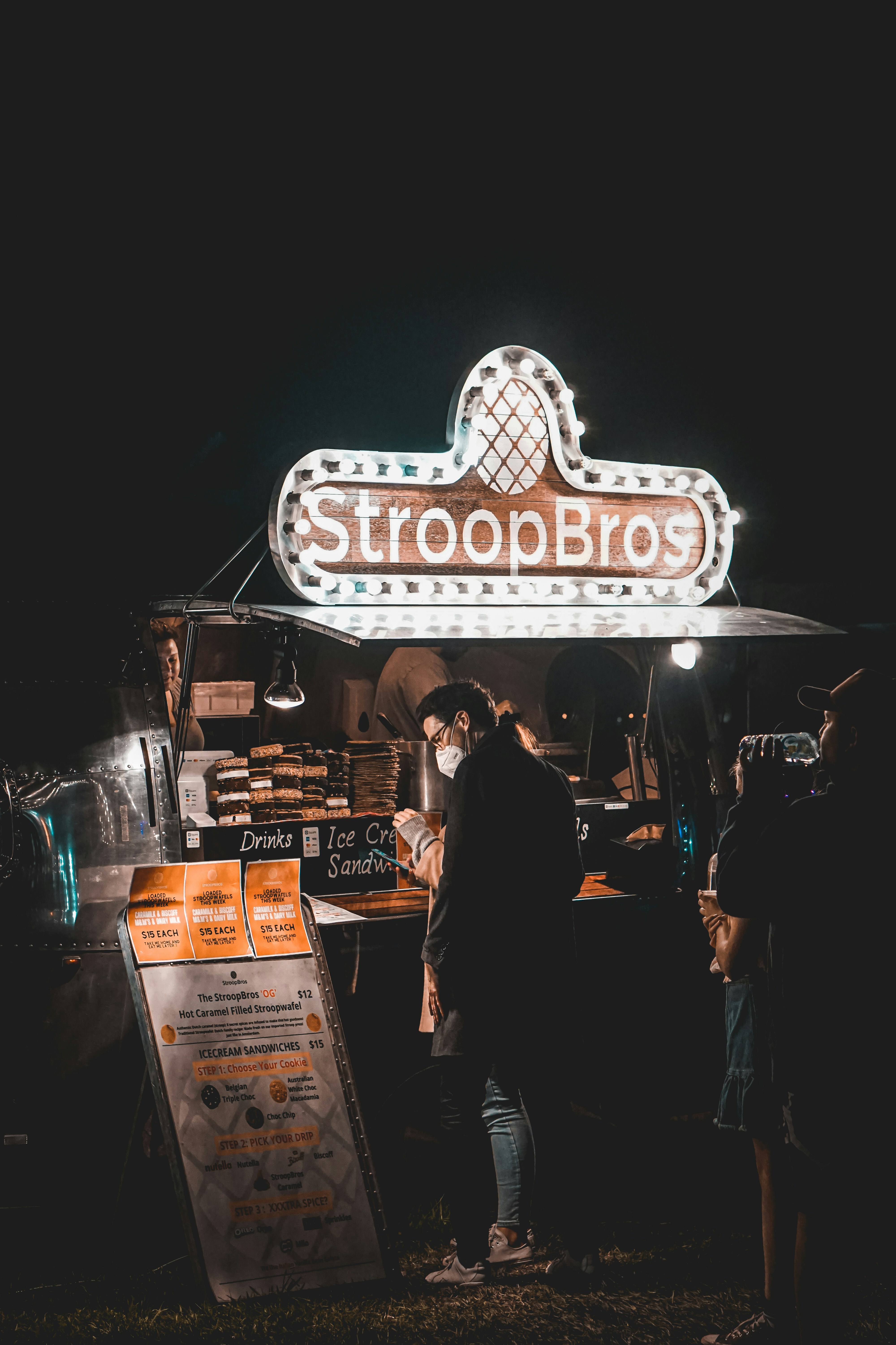 Sweet Delights Under Neon Lights