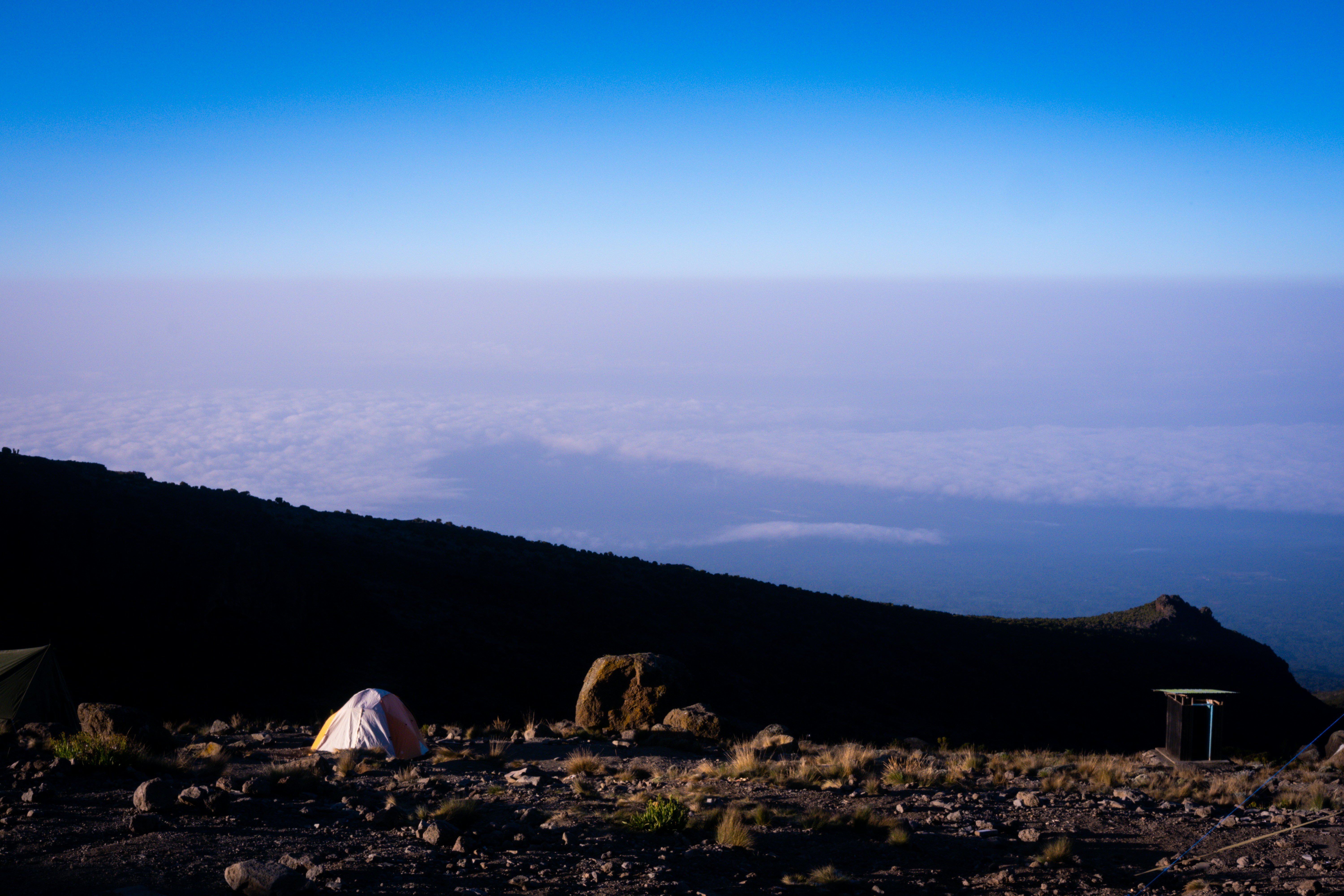 Ridge Camp at the Edge of a Sea of Clouds